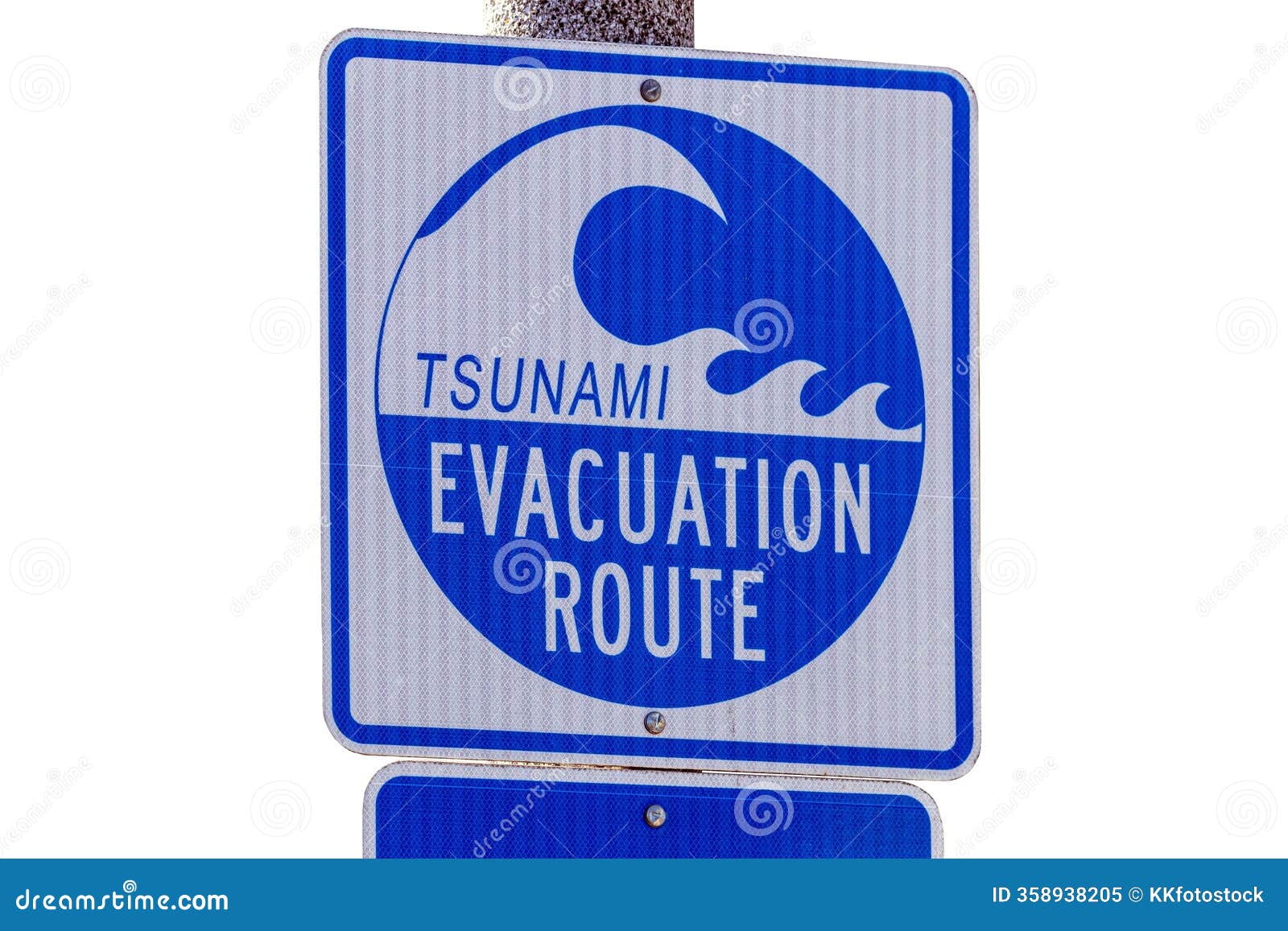 Tsunami Evacuation Road Sign Royalty-Free Stock Photo | CartoonDealer ...