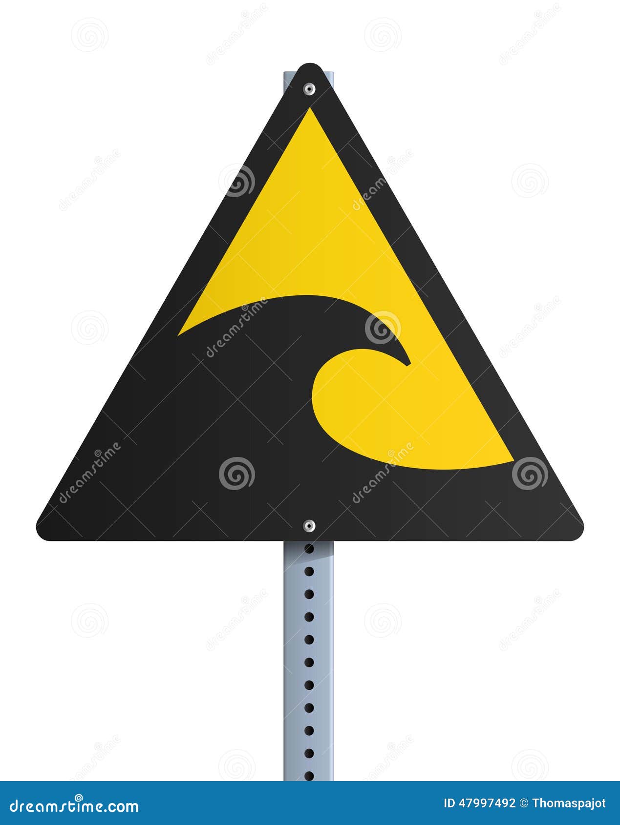 Tsunami Sign stock vector. Illustration of submarine - 47997492