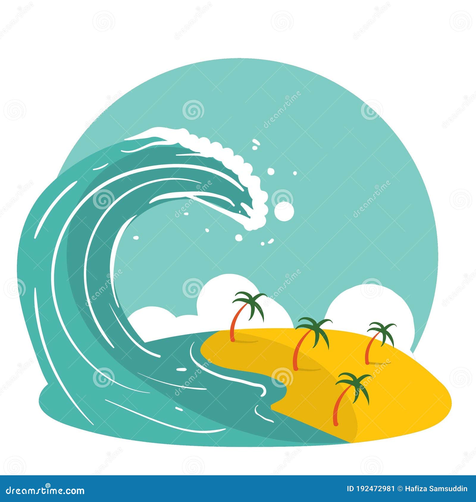 Tsunami. Vector Illustration Decorative Design Stock Vector ...