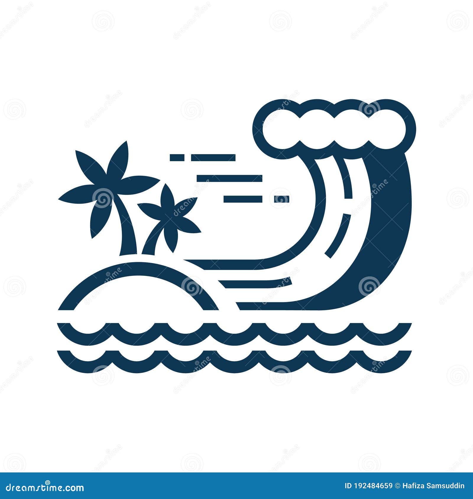 Tsunami. Vector Illustration Decorative Design Stock Vector ...