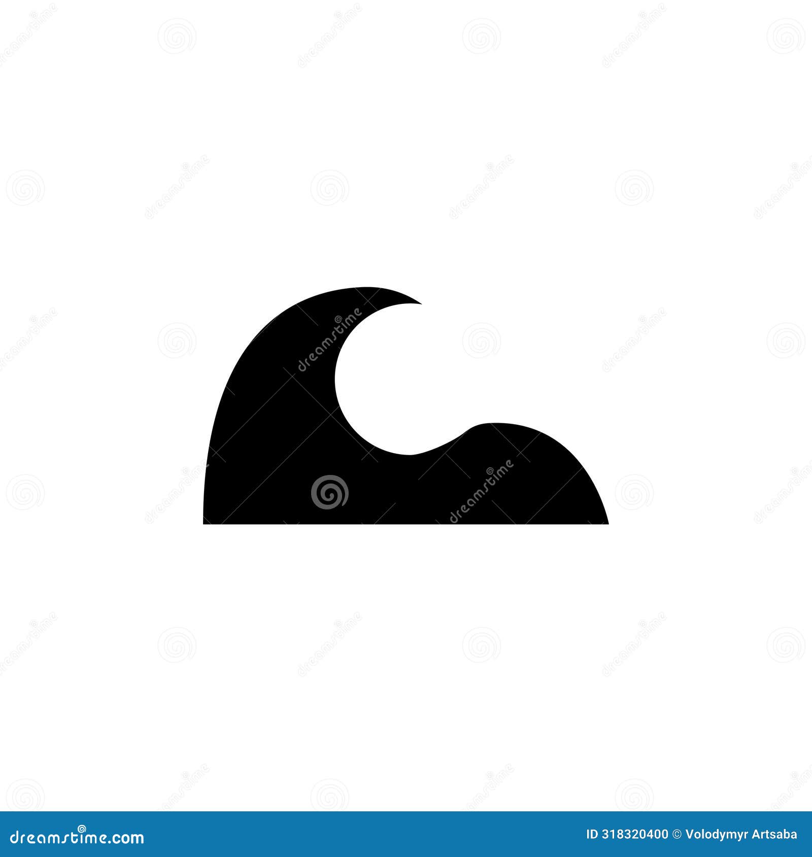 Tsunami Warning, Big Waves Flat Vector Icon Stock Vector - Illustration ...