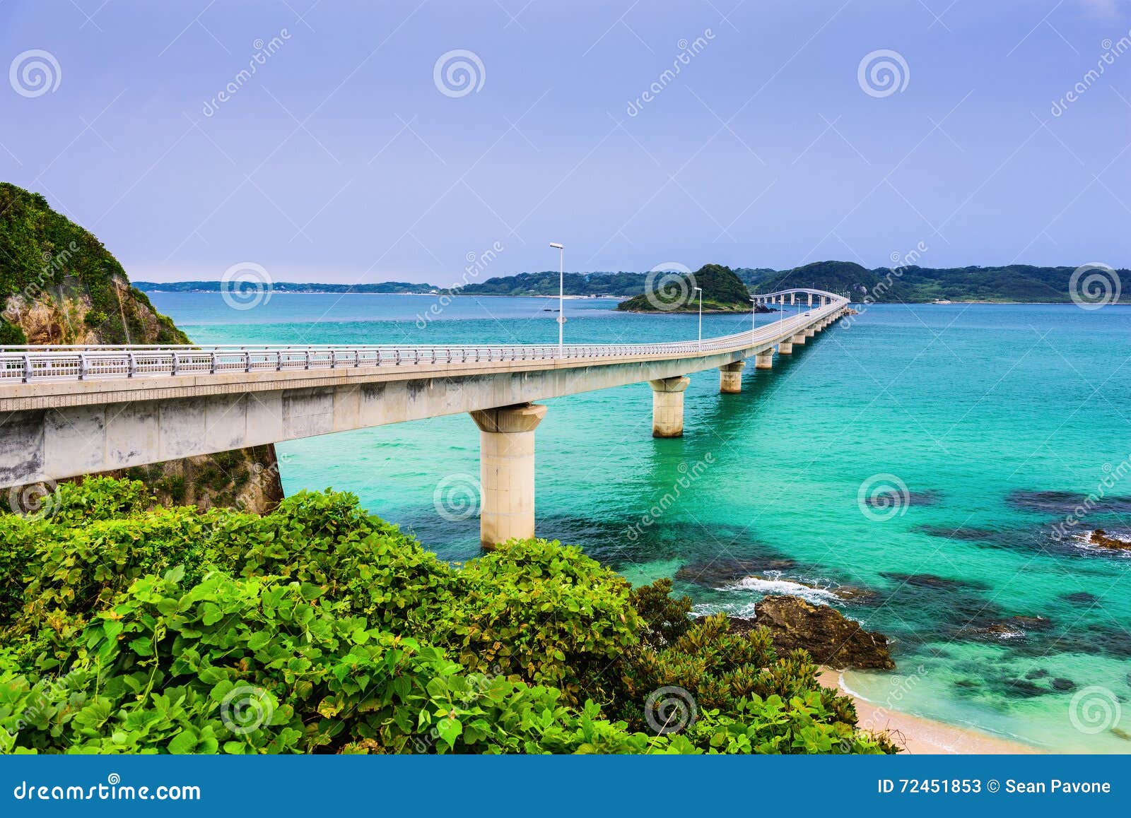 Tsunoshima Bridge in Japan stock image. Image of national - 72451853