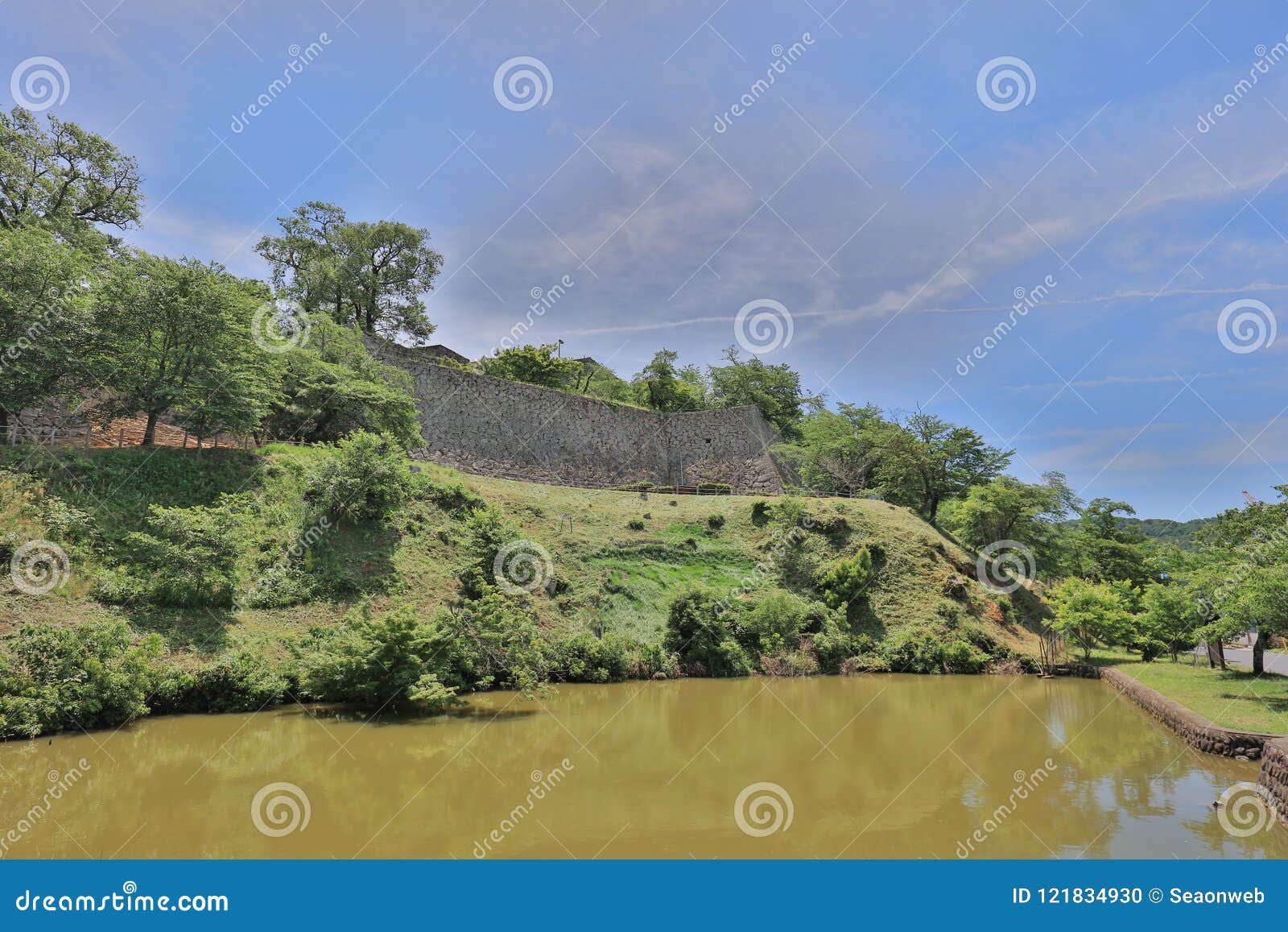 The Tsuyama Castle Kakuzan Park at Tsuyama Stock Photo - Image of ...