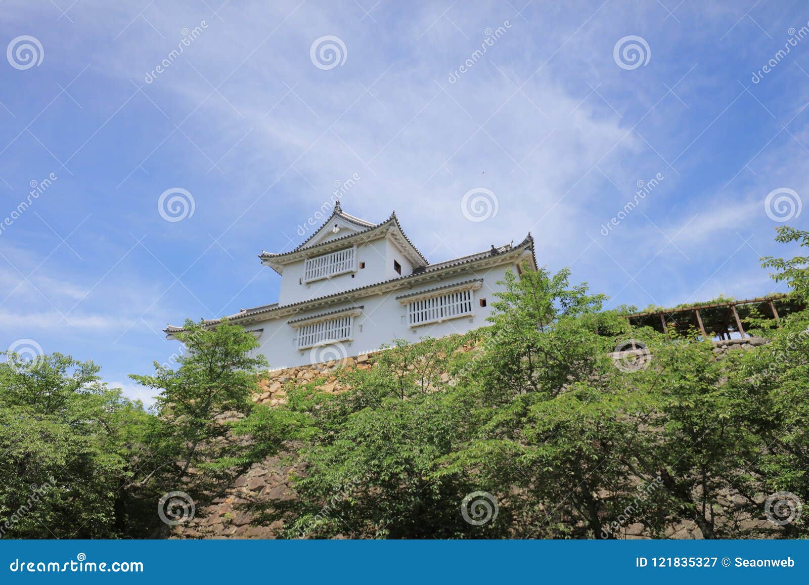 A Tsuyama Castle View and at Summer Time Japan Stock Image - Image of ...