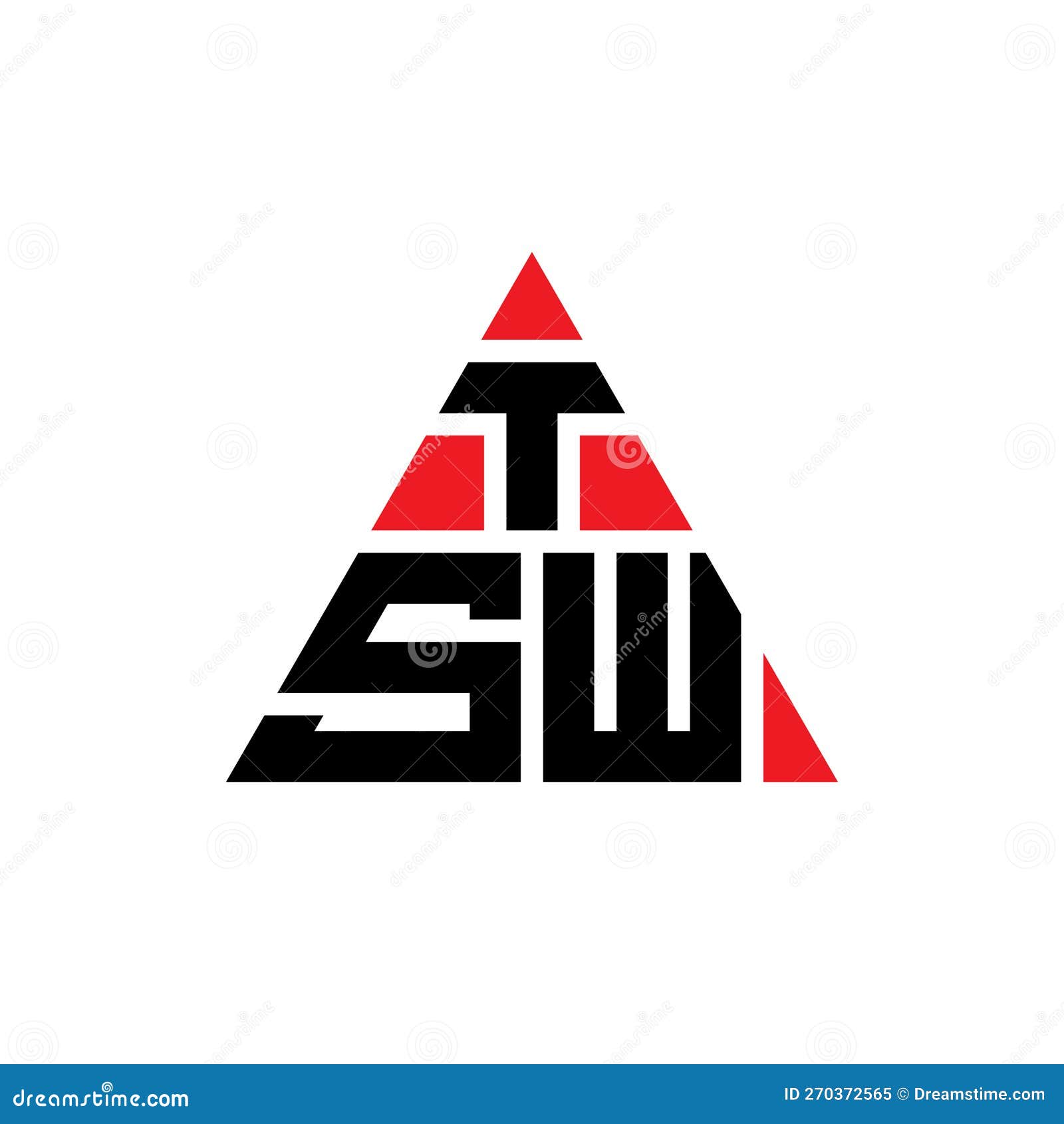 TSW Triangle Letter Logo Design with Triangle Shape. TSW Triangle Logo ...