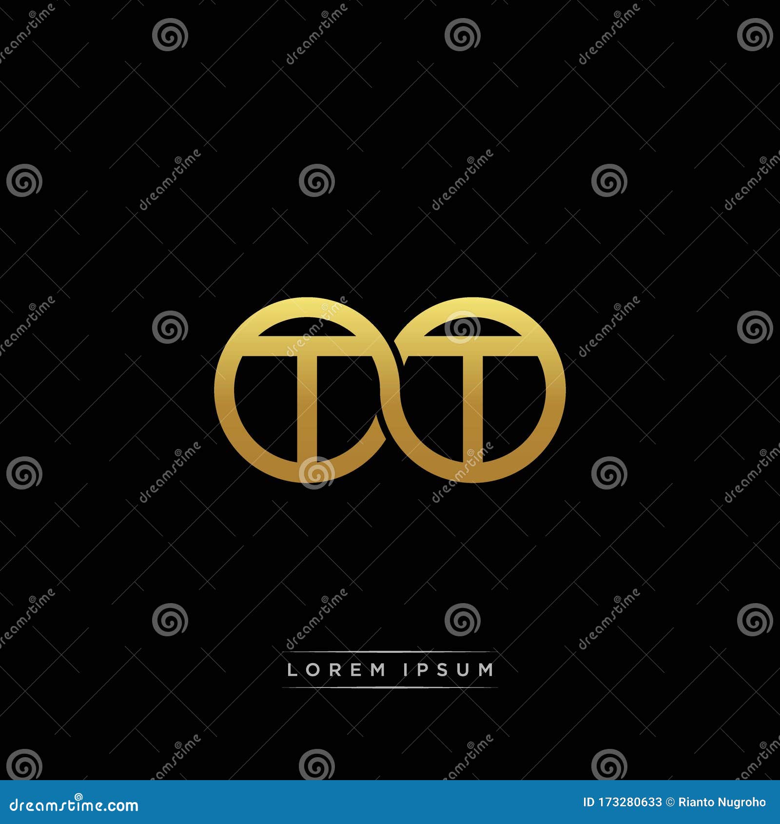 TT Initial Letter Linked Circle Capital Monogram Logo Modern Template ...