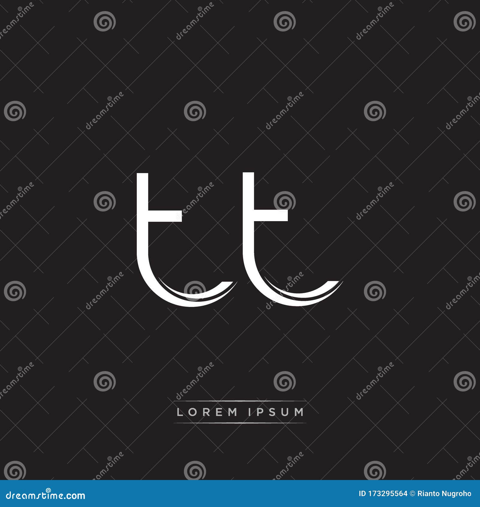 TT Initial Letter Split Lowercase Logo Modern Monogram Template ...