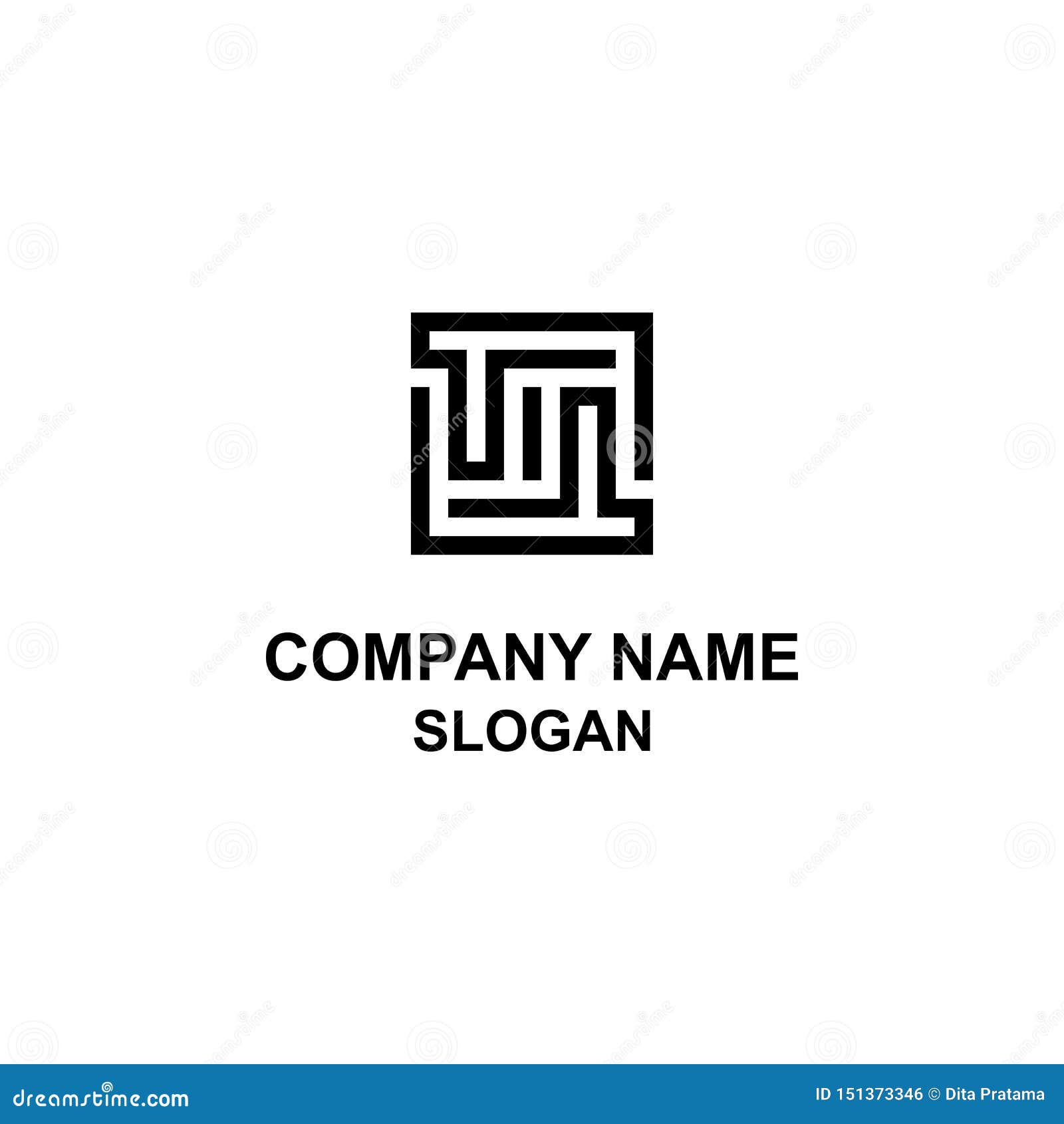 TT Letter Initial Square Logo. Stock Illustration - Illustration of ...