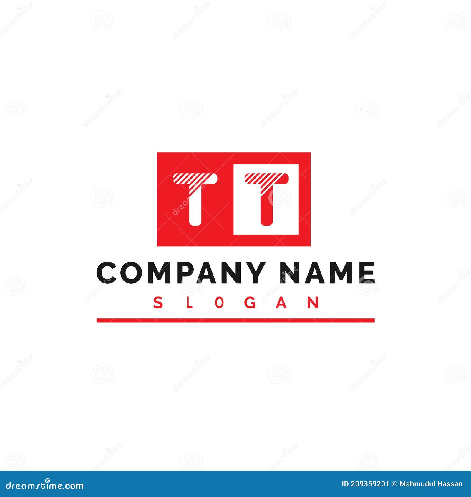 TT Logo Design. TT Letter Logo Vector Illustration - Vector Stock ...