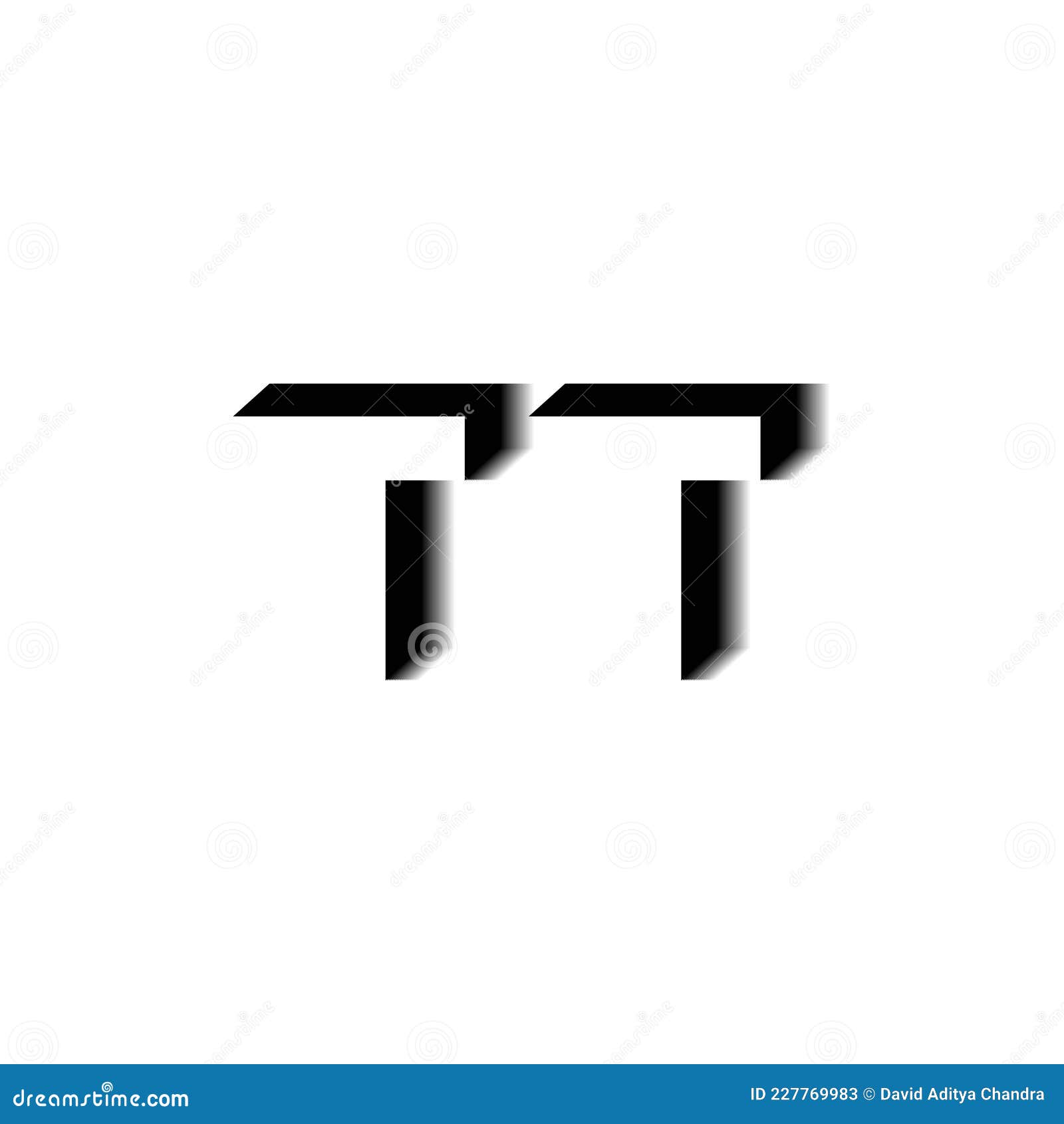 TT Monogram Shadow Shape Style Stock Vector - Illustration of initial ...