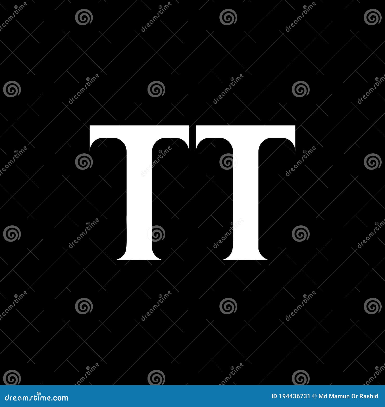 TT T T Letter Logo Design. Initial Letter TT Linked Circle Uppercase ...
