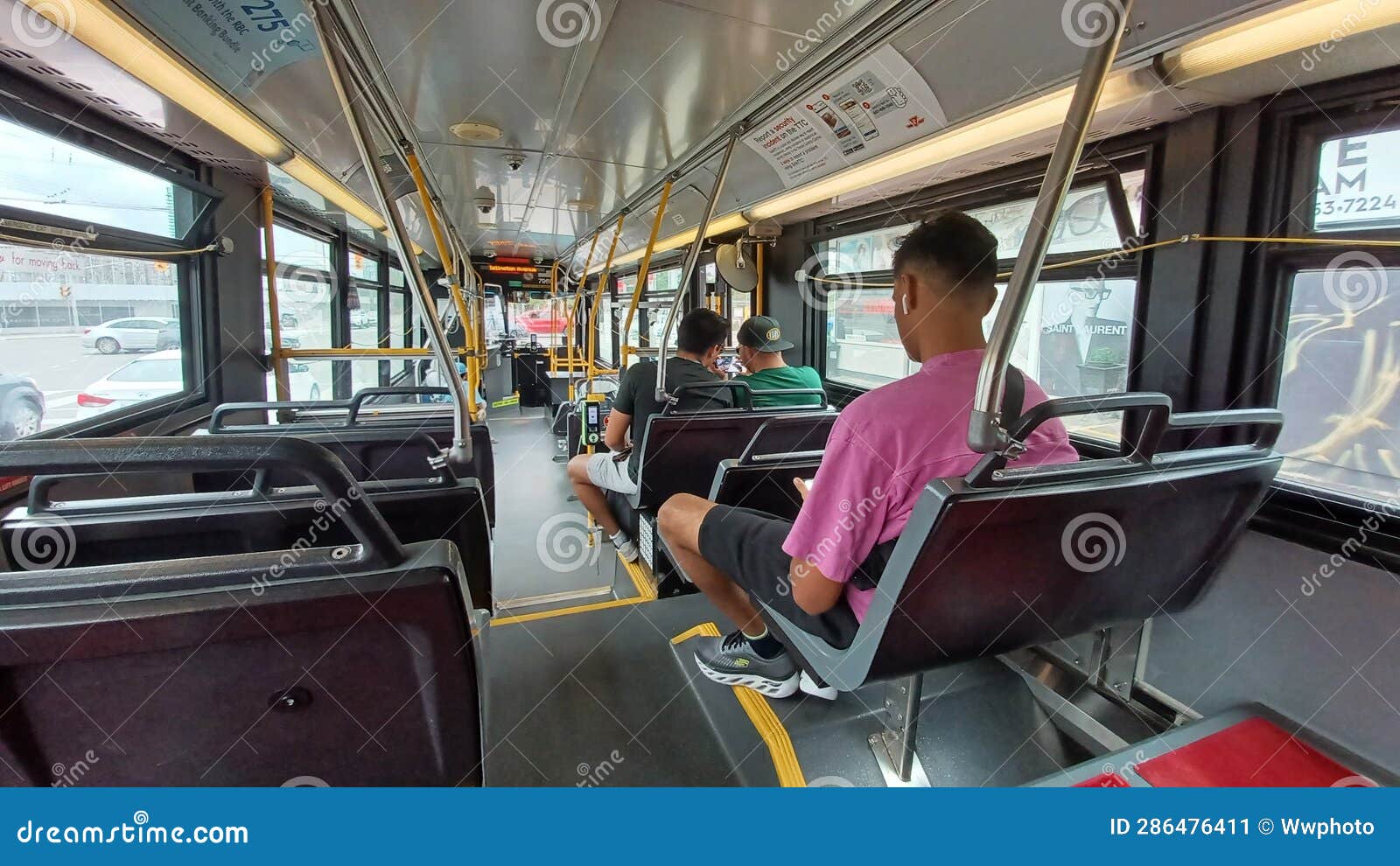 TTC bus inside view editorial photo. Image of metro - 286476411