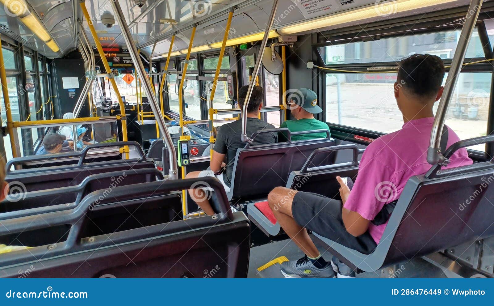 TTC bus inside view editorial stock image. Image of inside - 286476449