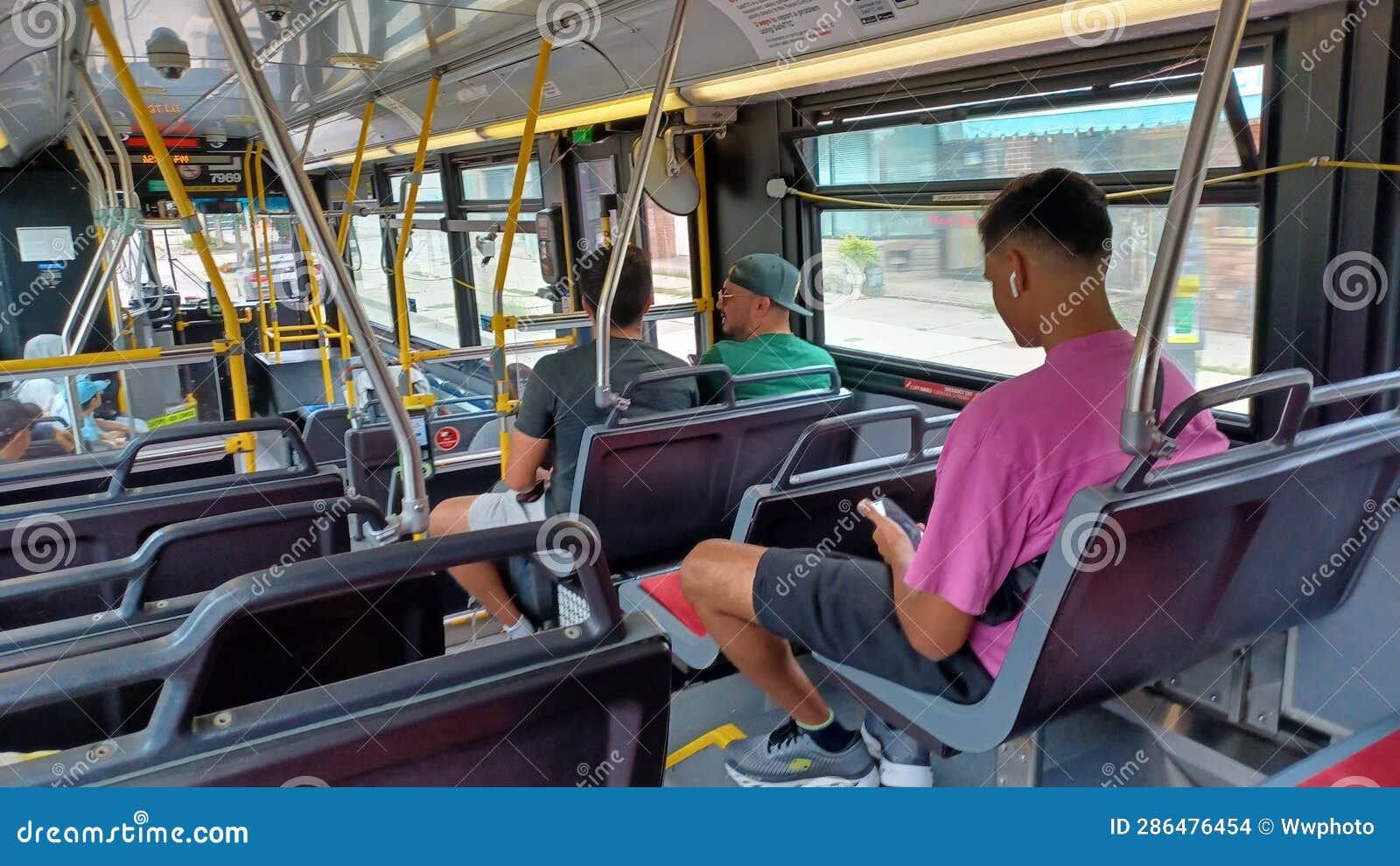 TTC bus inside view editorial stock image. Image of people - 286476454