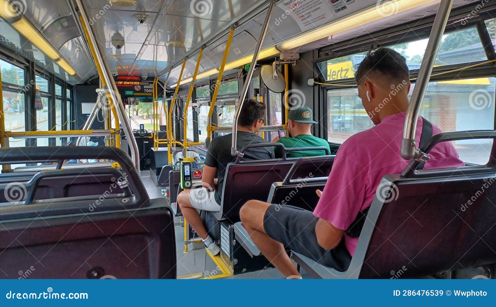 TTC bus inside view editorial stock image. Image of vehicle - 286476539