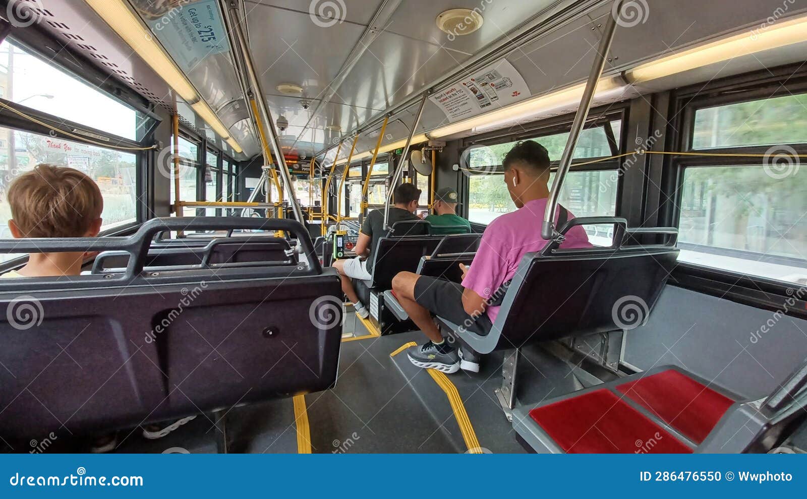 TTC bus inside view editorial image. Image of train - 286476550