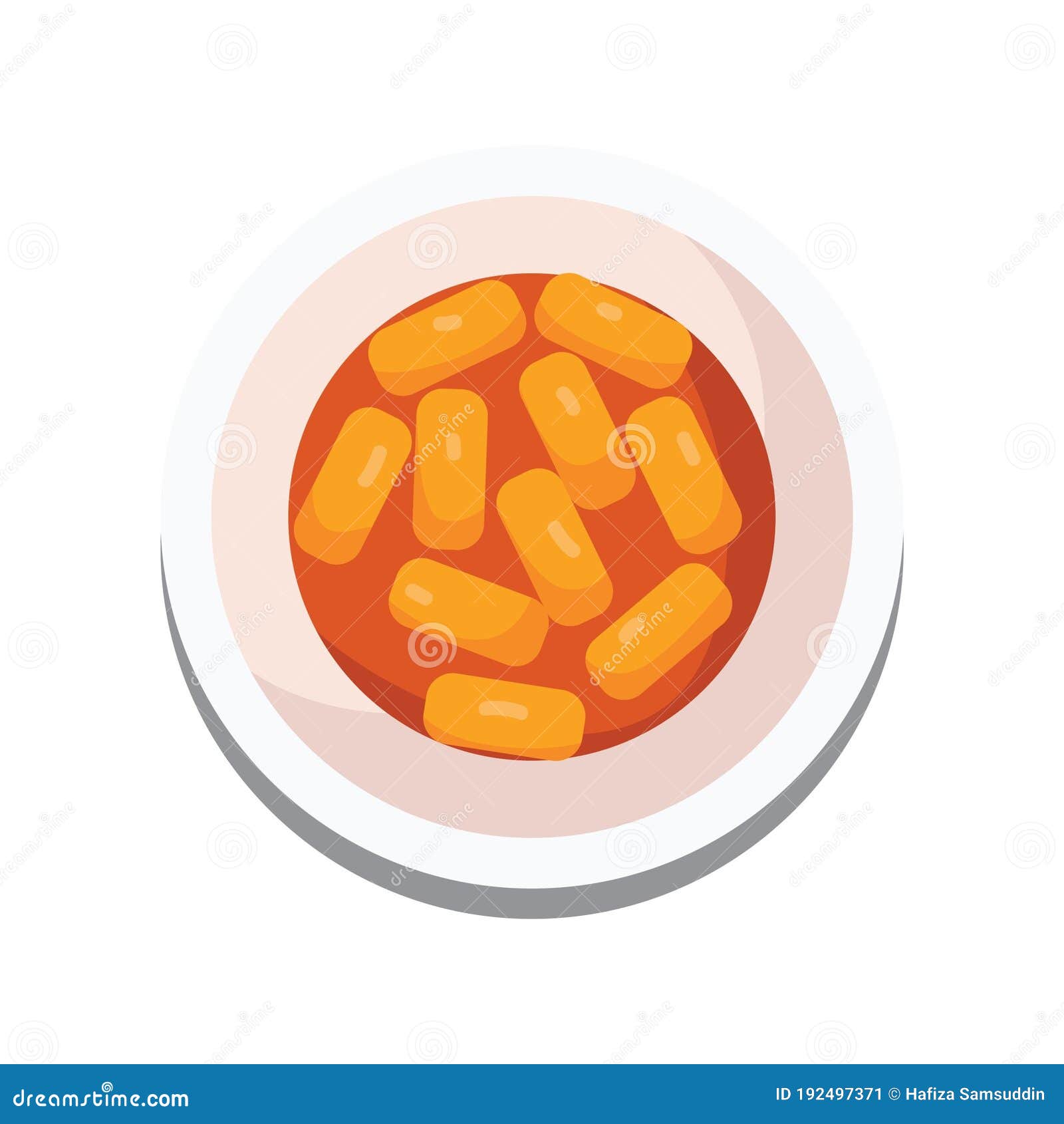 Tteokbokki. Vector Illustration Decorative Design Stock Vector ...