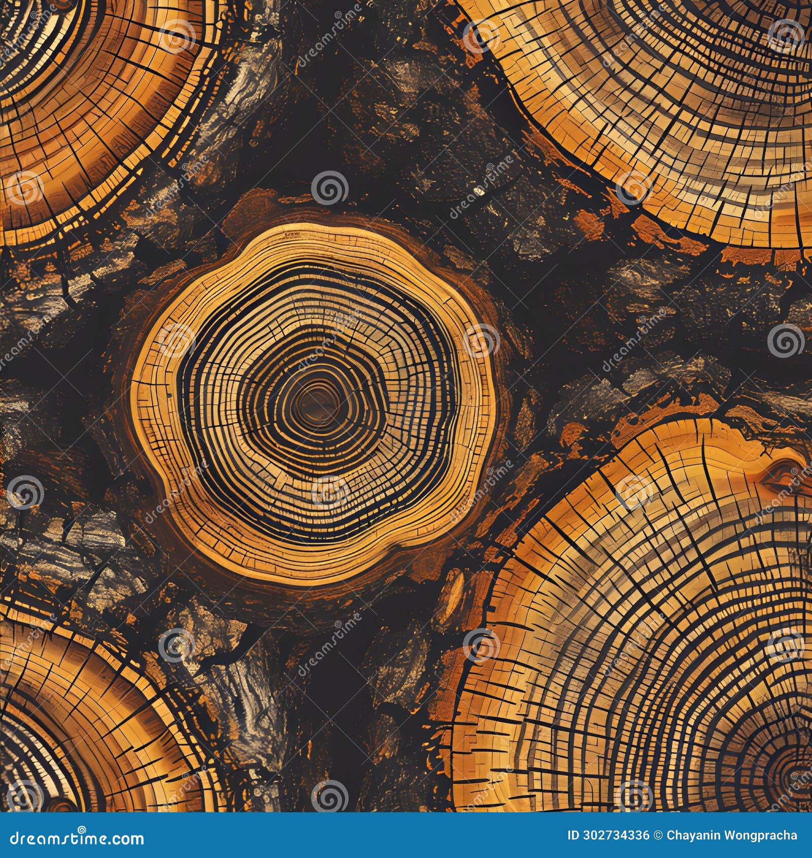Ttern that Mirrors the Intricate Patterns Formed by the Growth Rings of ...