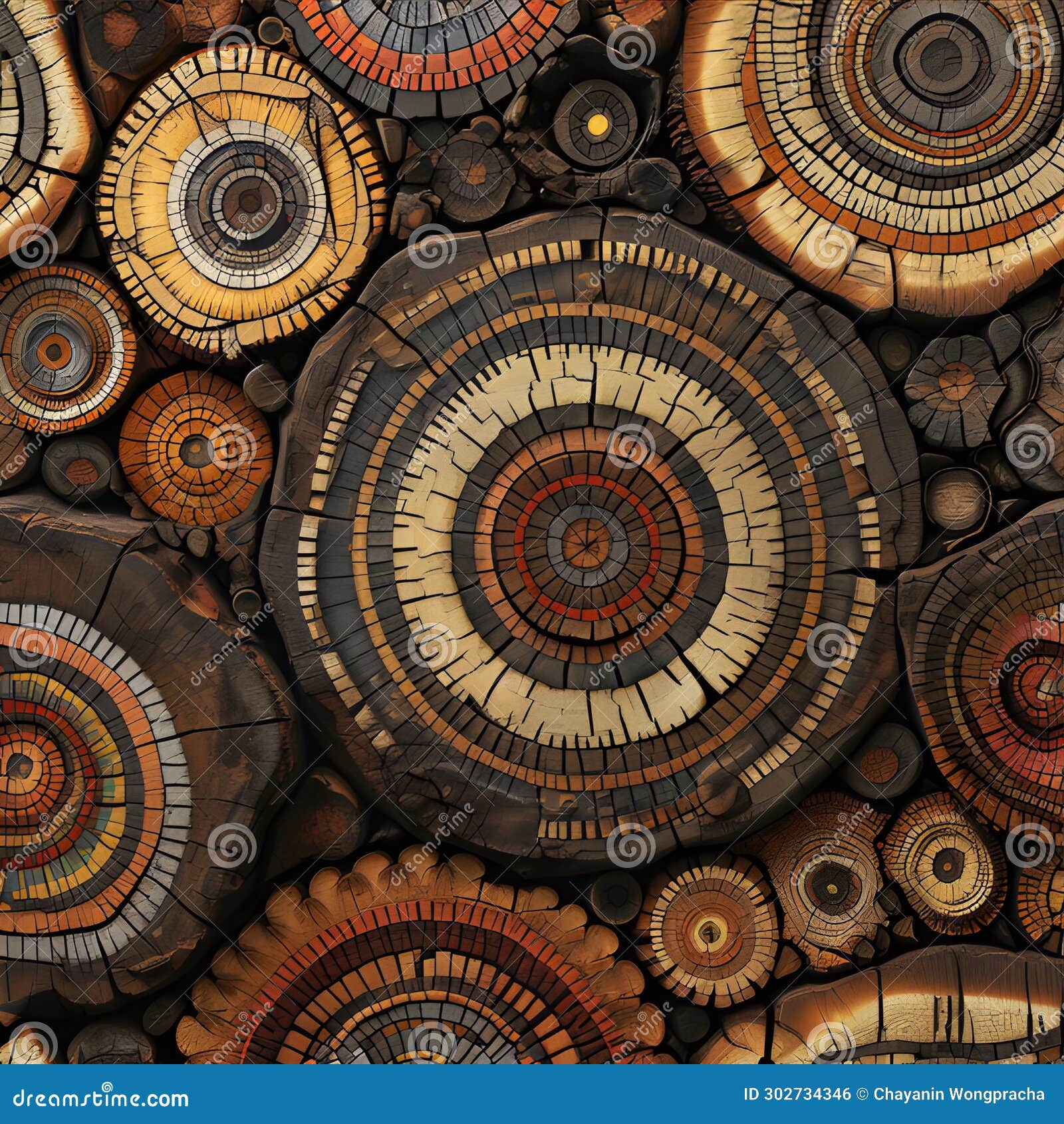 Ttern that Mirrors the Intricate Patterns Formed by the Growth Rings of ...