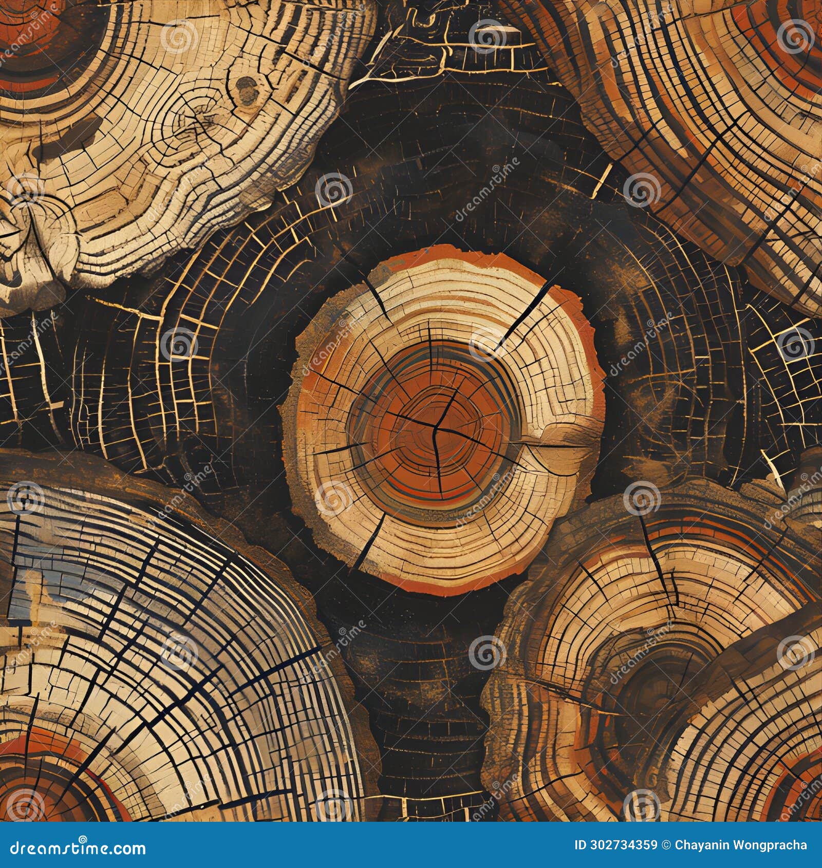 Ttern that Mirrors the Intricate Patterns Formed by the Growth Rings of ...