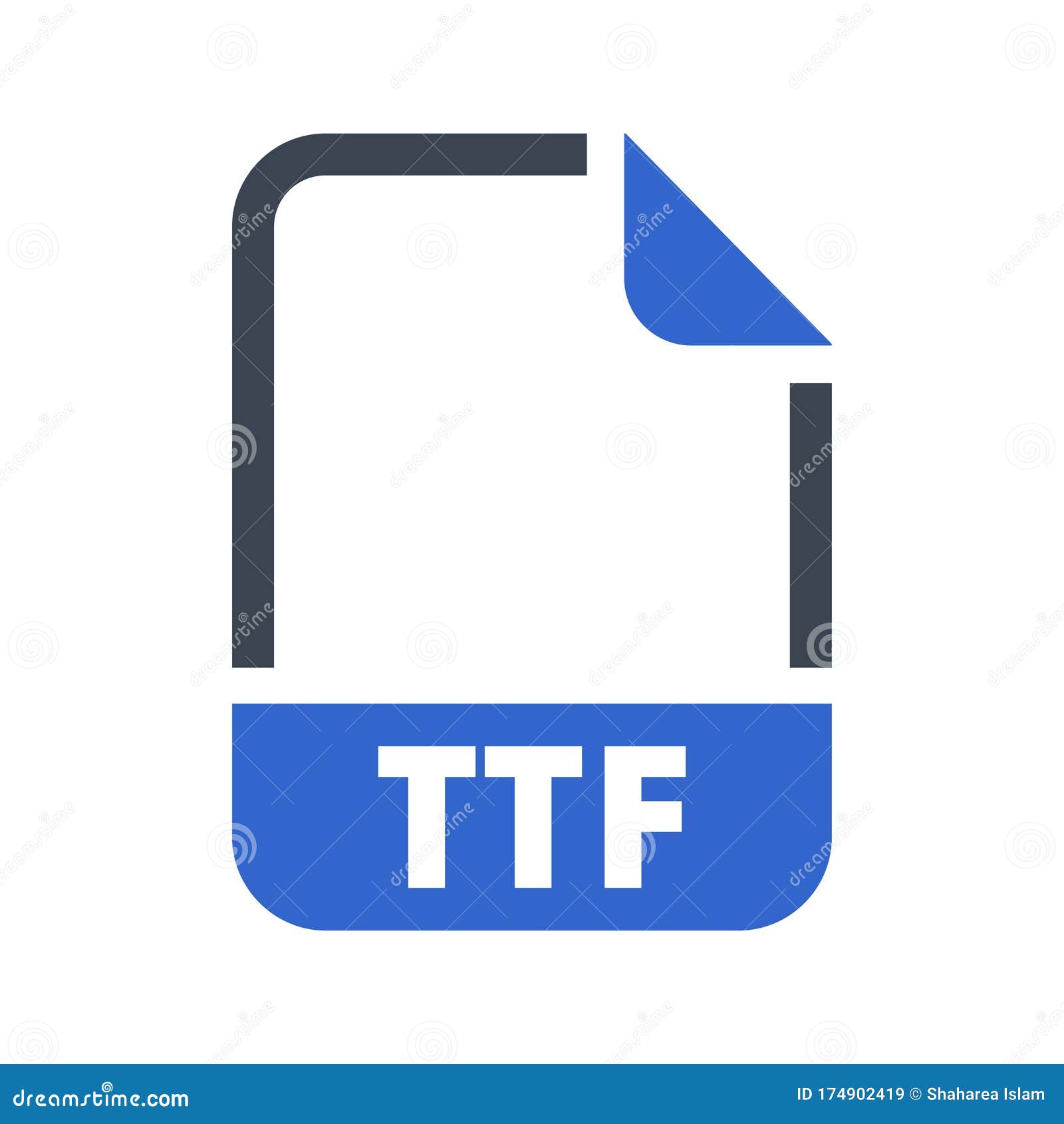 TTF File format icon stock vector. Illustration of extension - 174902419