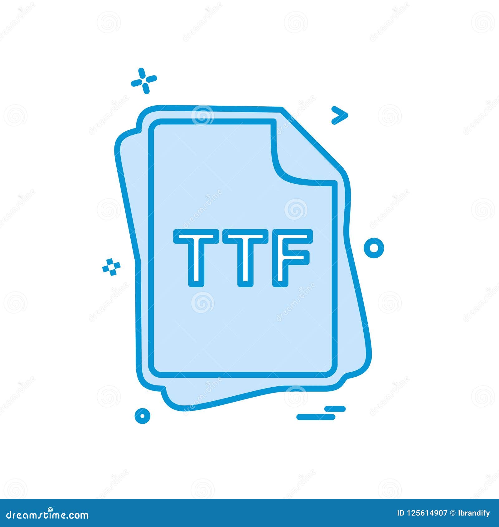 TTF File Type Icon Design Vector Stock Vector - Illustration of shape ...