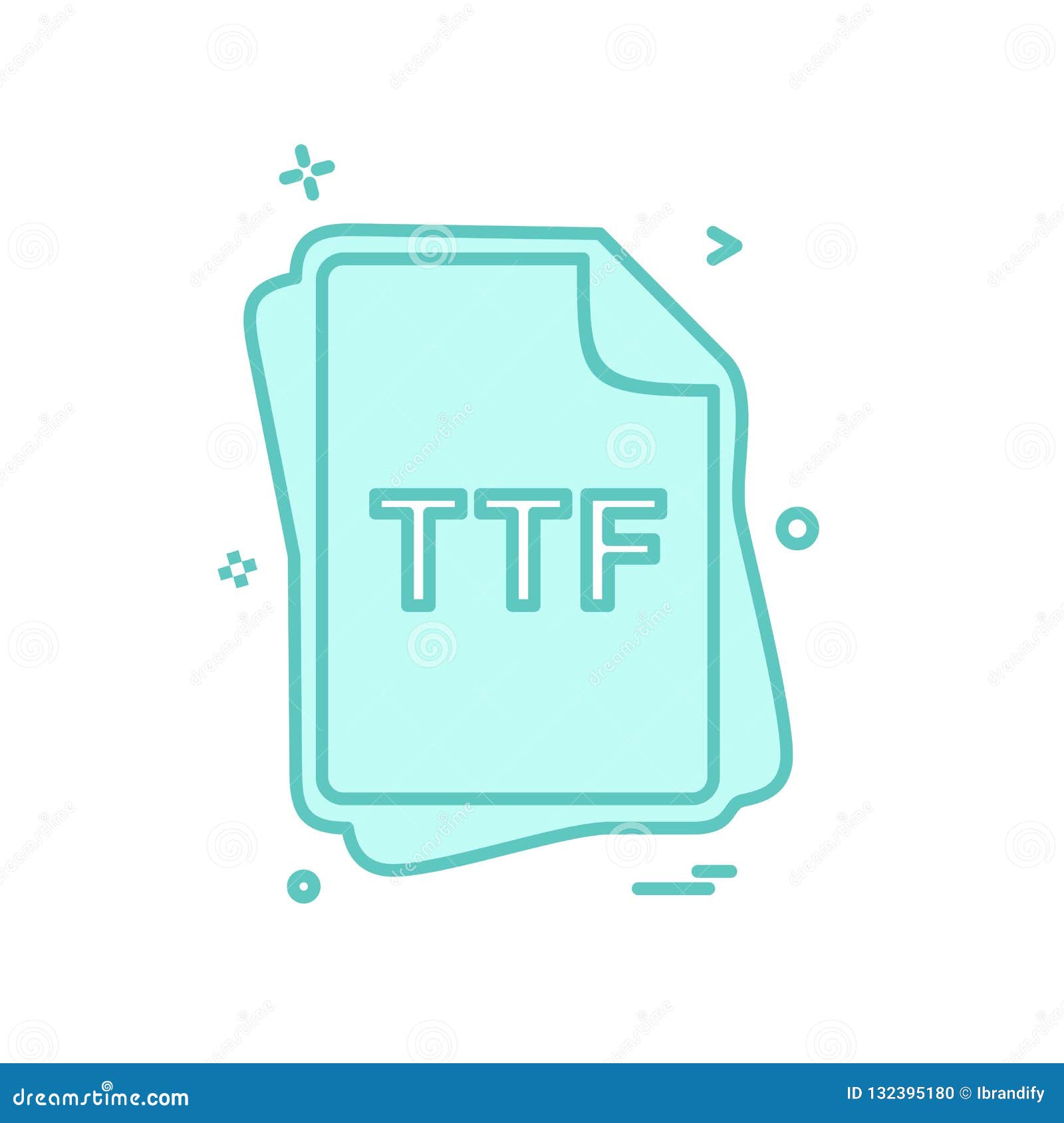 TTF File Type Icon Design Vector Stock Vector - Illustration of label ...