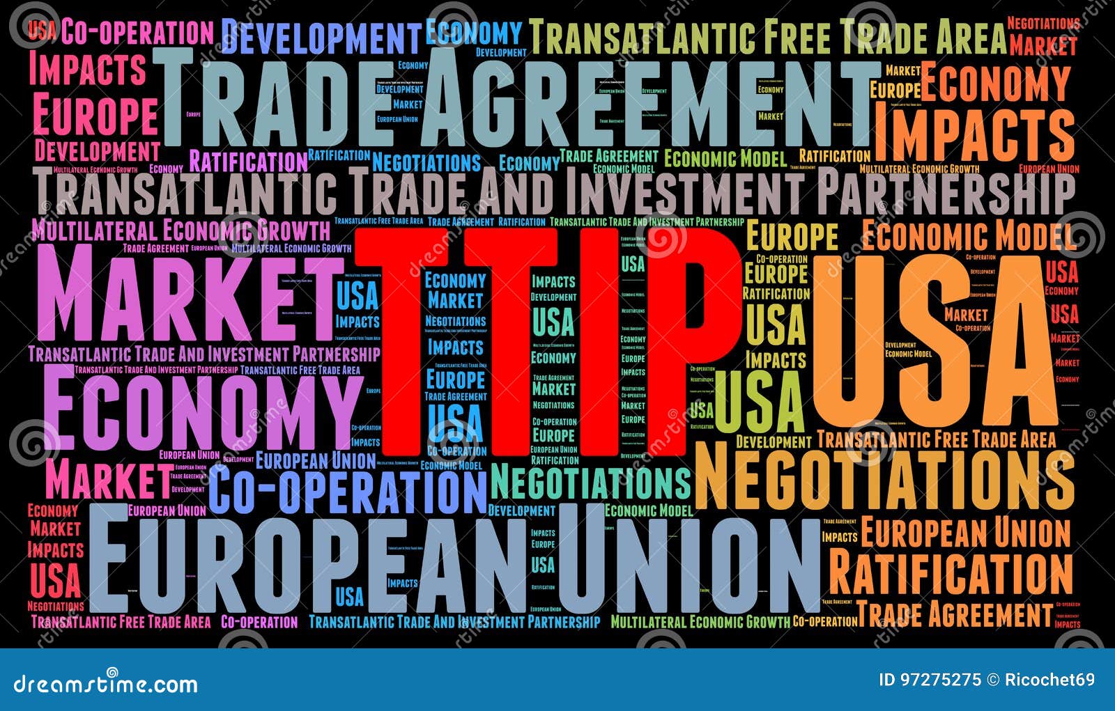 TTIP word cloud concept stock illustration. Illustration of stop - 97275275