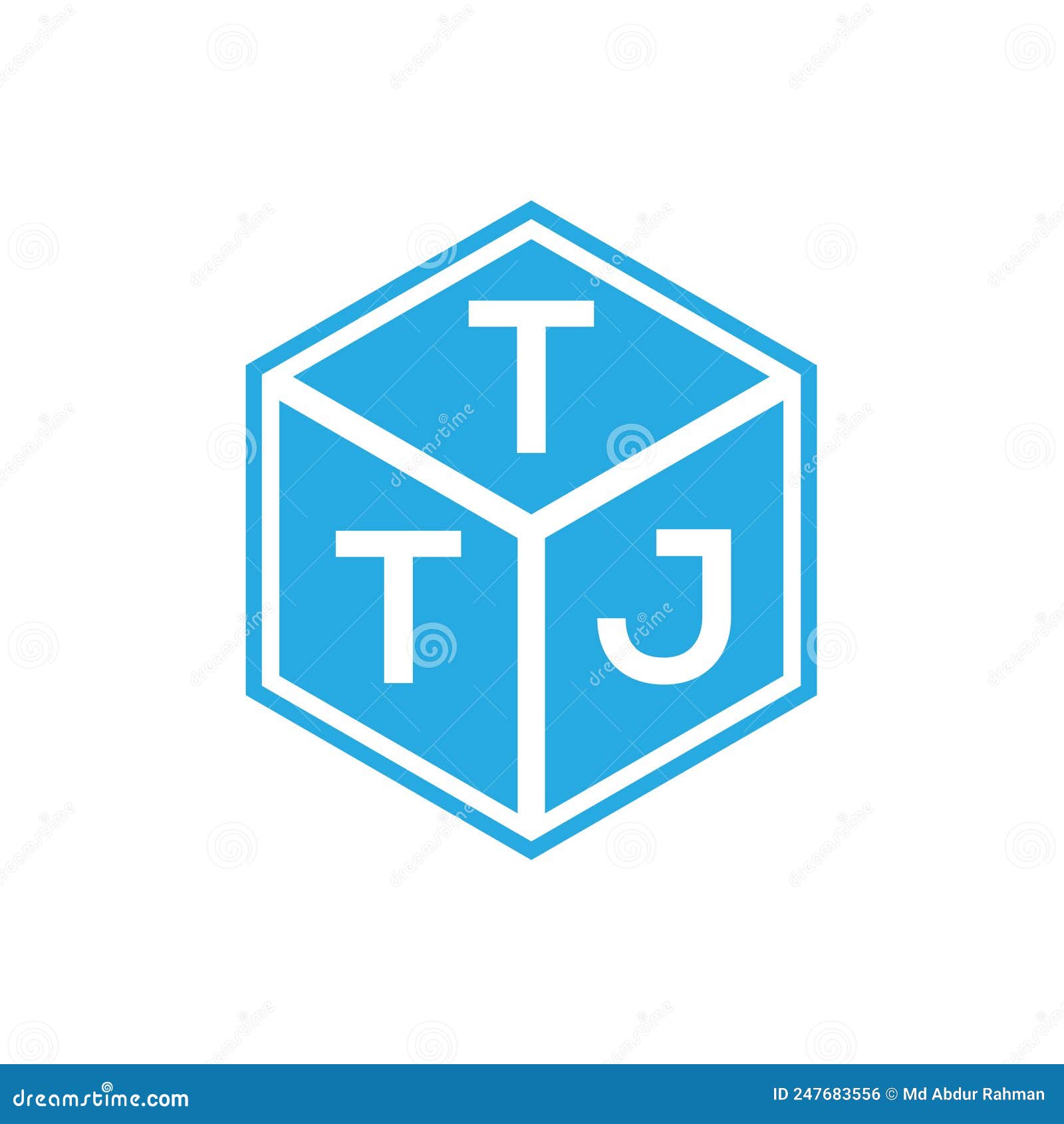 TTJ Letter Logo Design on Black Background. TTJ Creative Initials ...