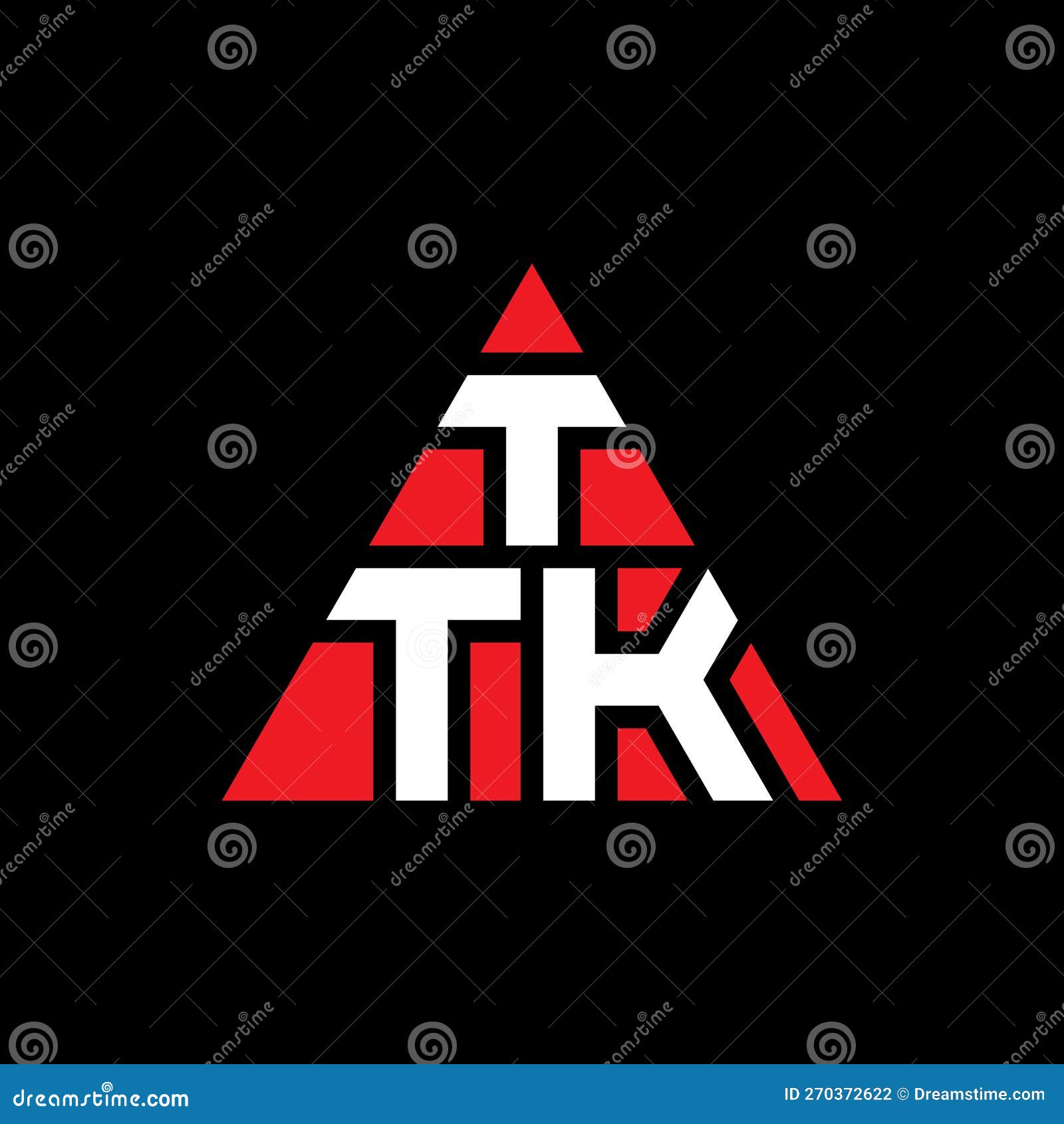 TTK Triangle Letter Logo Design with Triangle Shape. TTK Triangle Logo ...