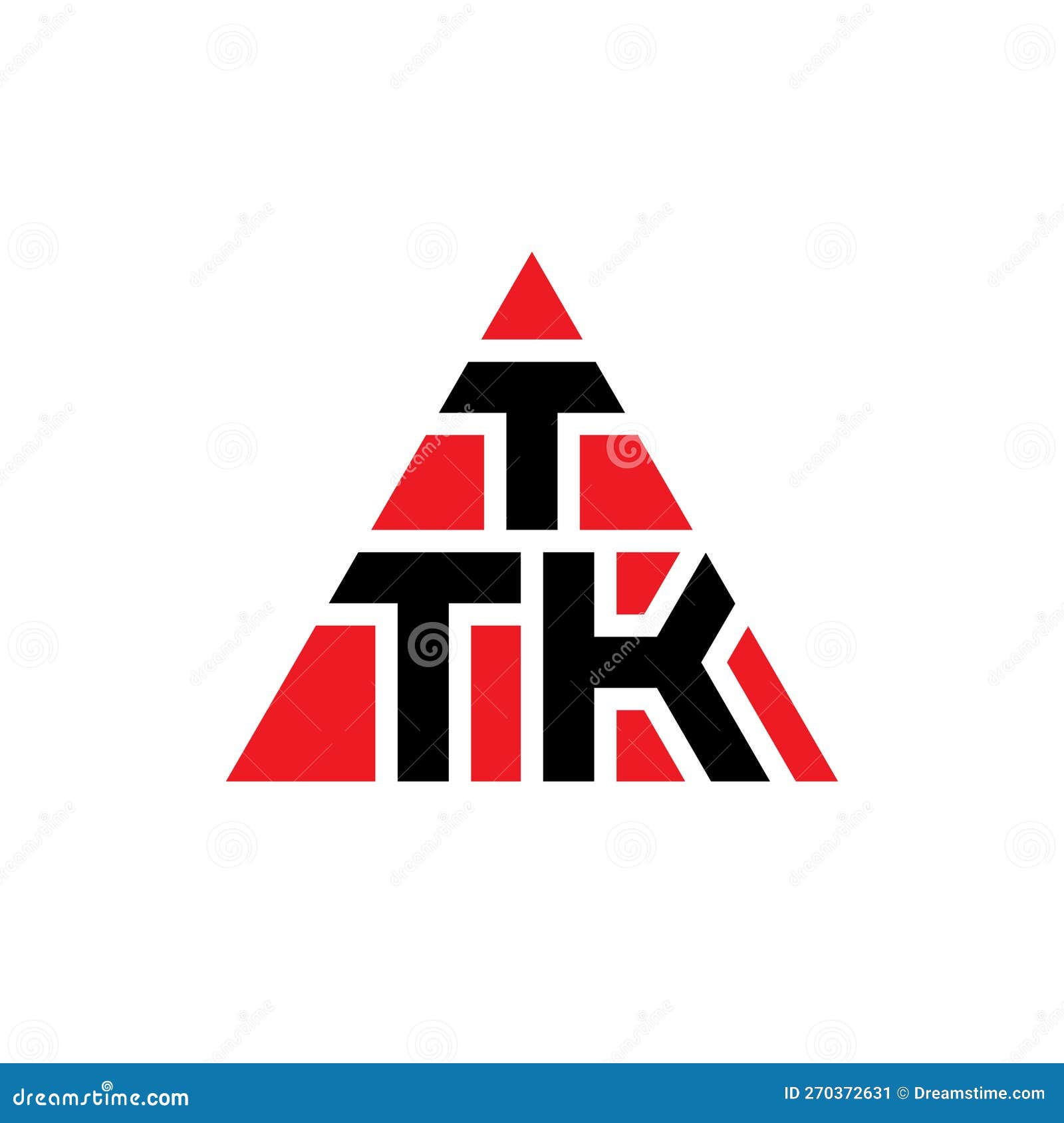 TTK Triangle Letter Logo Design with Triangle Shape. TTK Triangle Logo ...