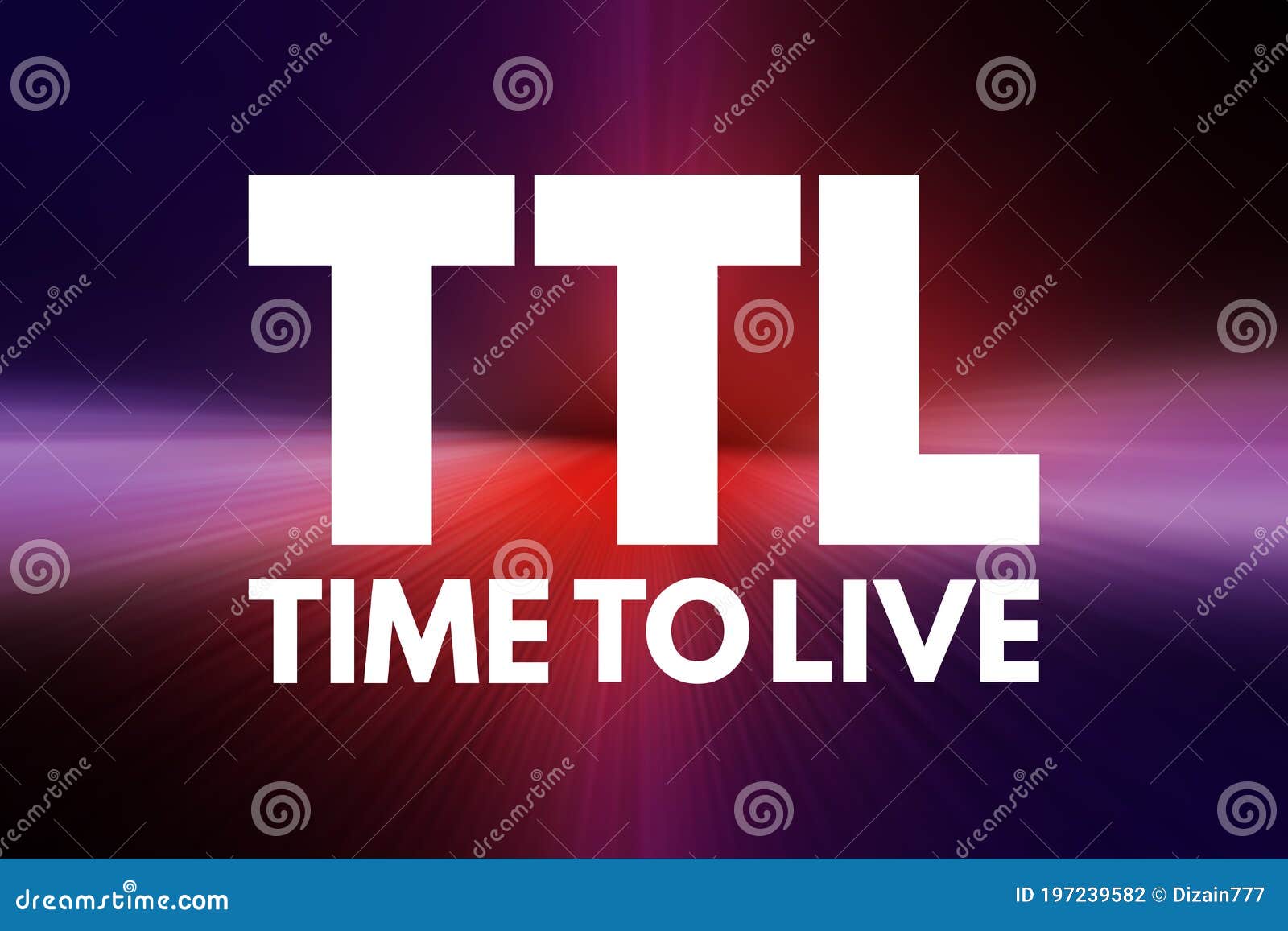 TTL - Time To Live Acronym, Technology Concept Background Stock ...