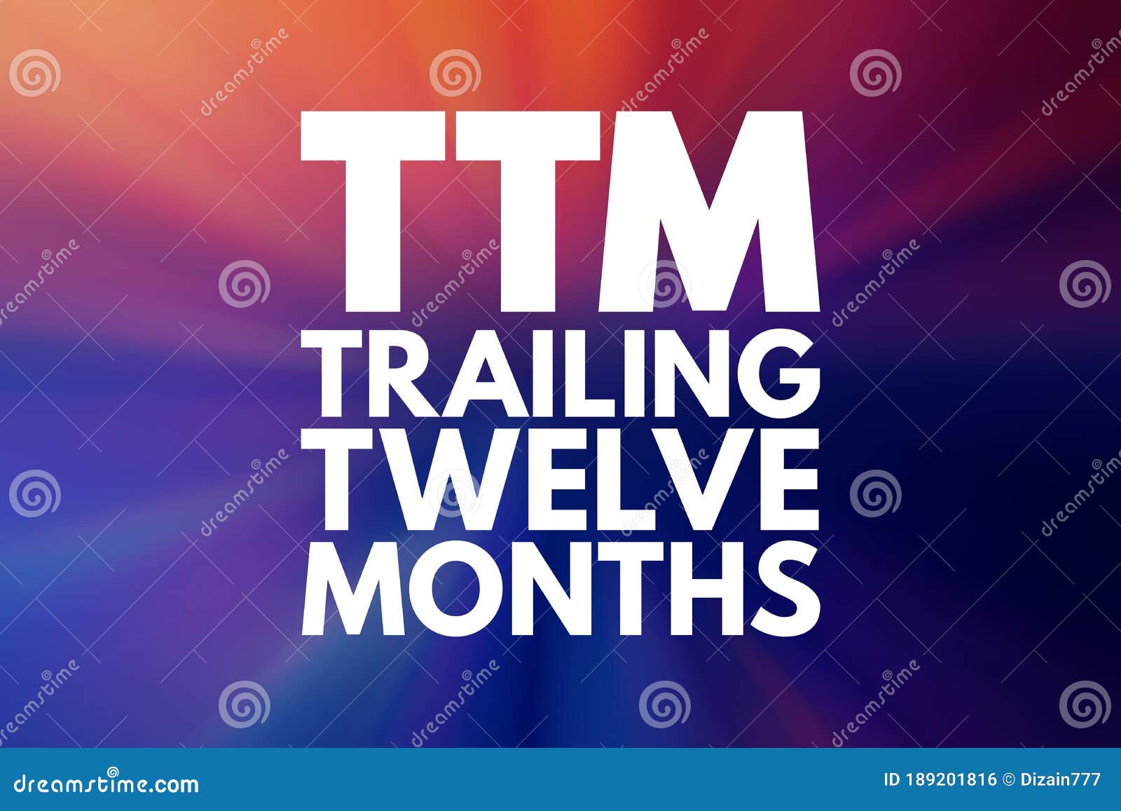 TTM - Trailing Twelve Months Acronym, Business Concept Background Stock ...