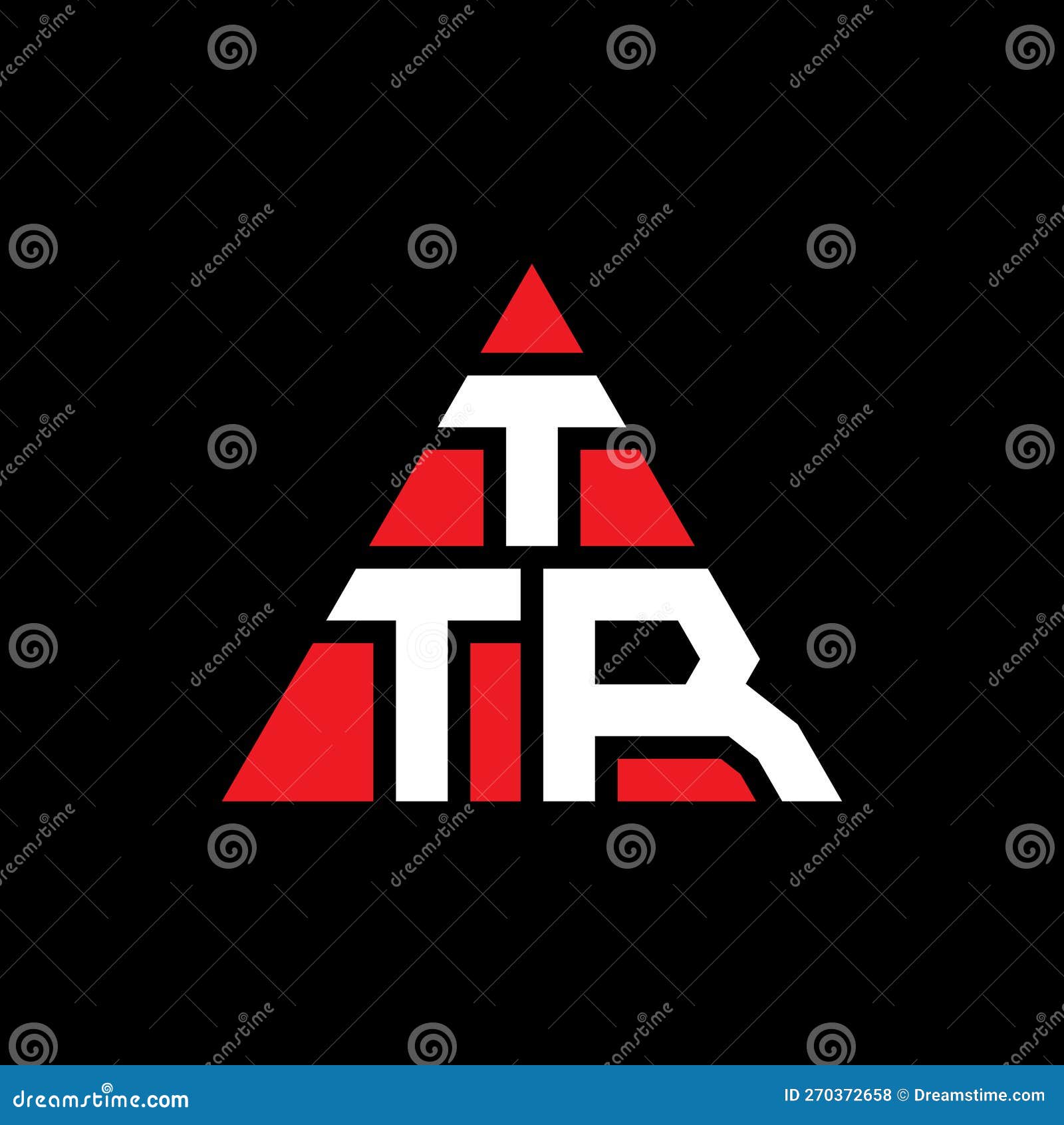 TTR Triangle Letter Logo Design with Triangle Shape. TTR Triangle Logo ...
