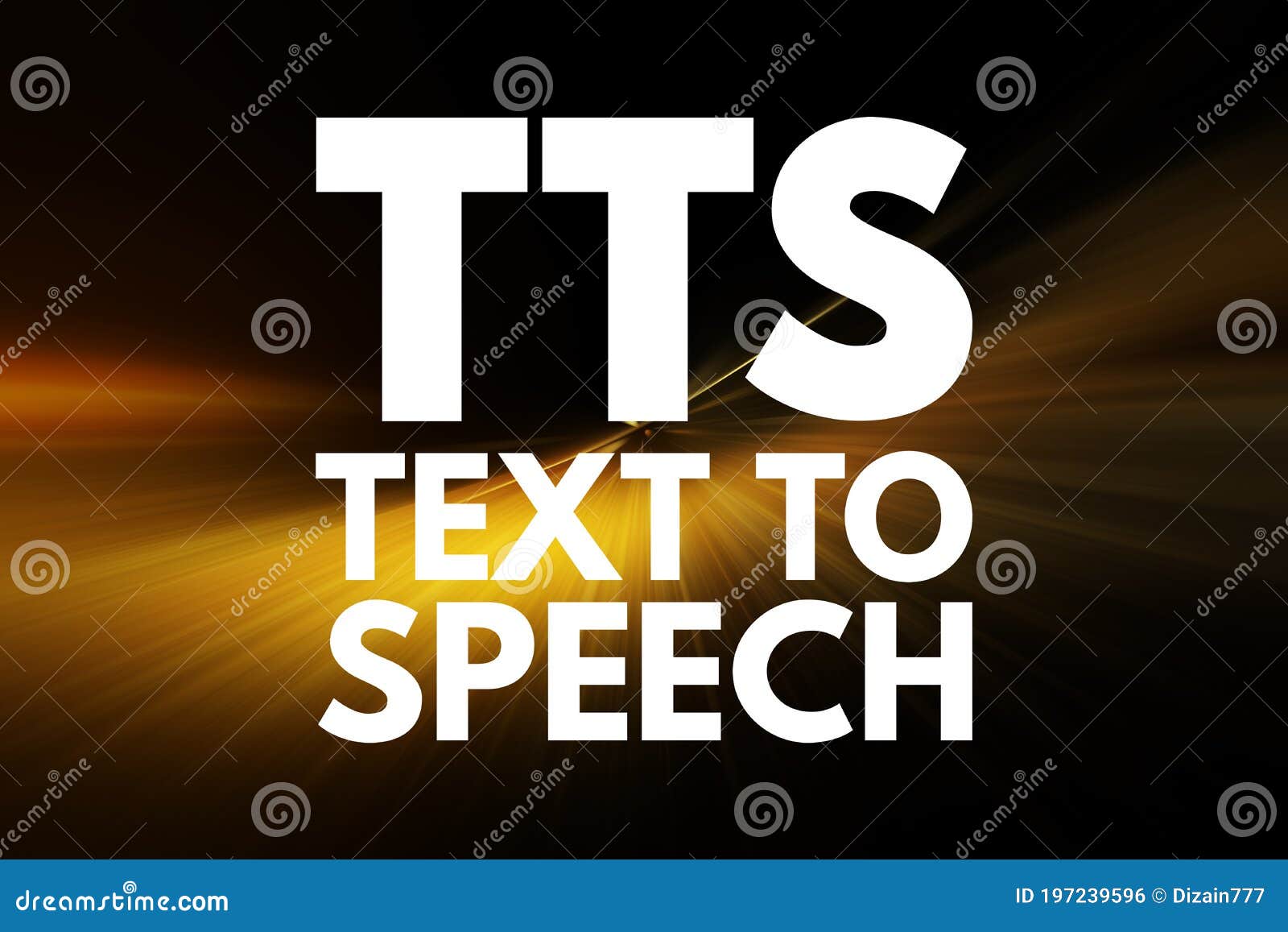 TTS - Text To Speech Acronym, Technology Concept Background Stock ...
