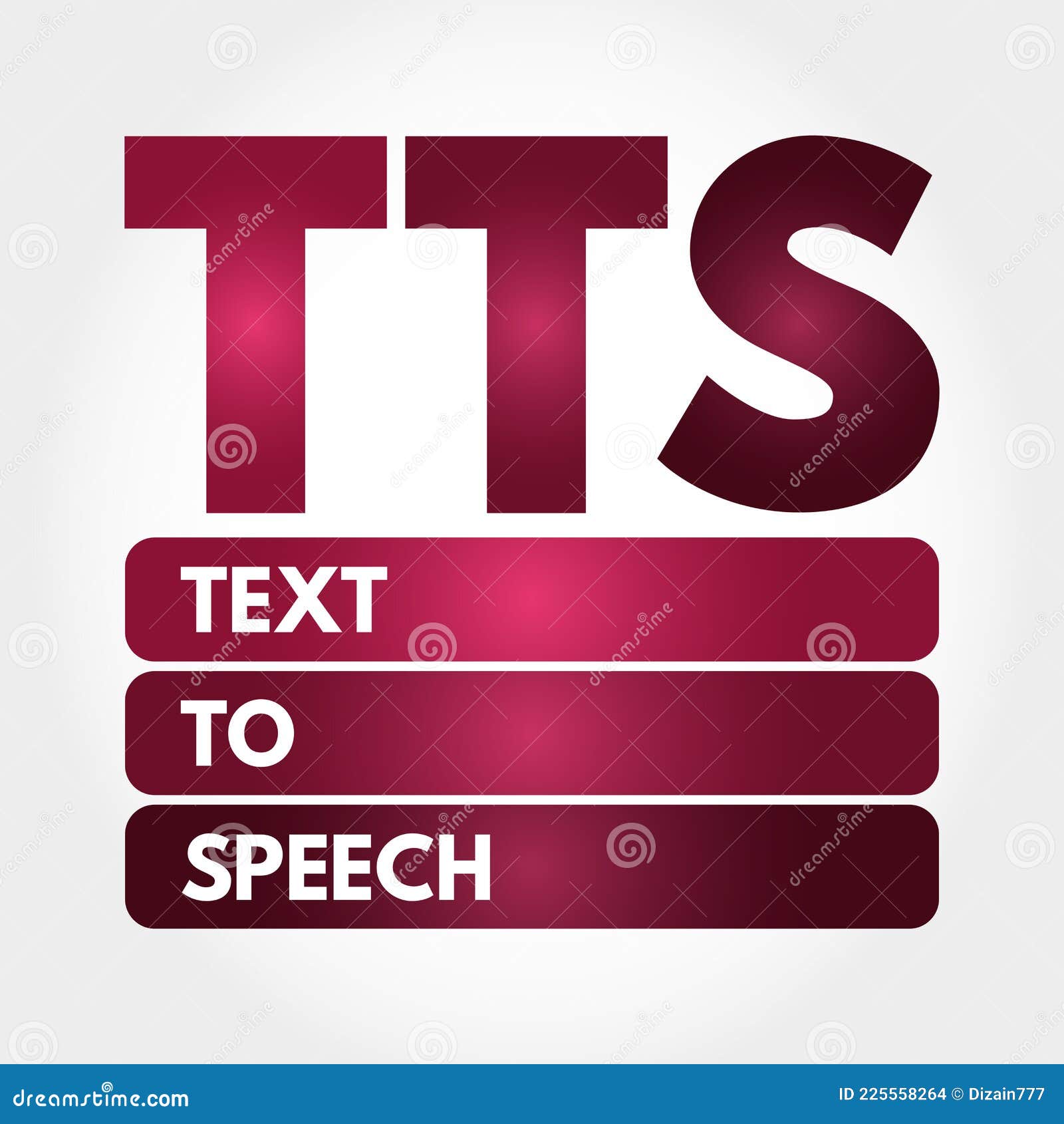 TTS - Text To Speech Acronym, Technology Concept Background Stock ...