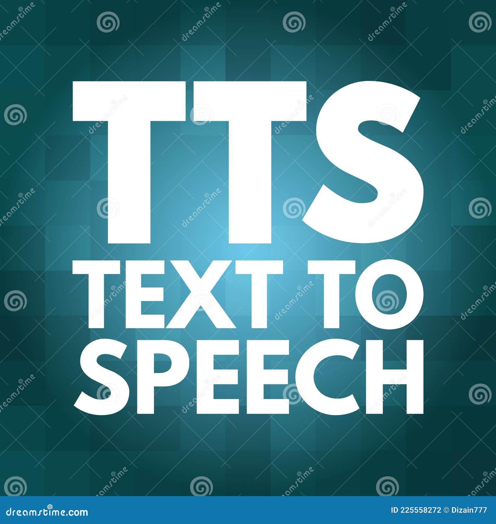 TTS - Text To Speech Acronym, Technology Concept Background Stock ...