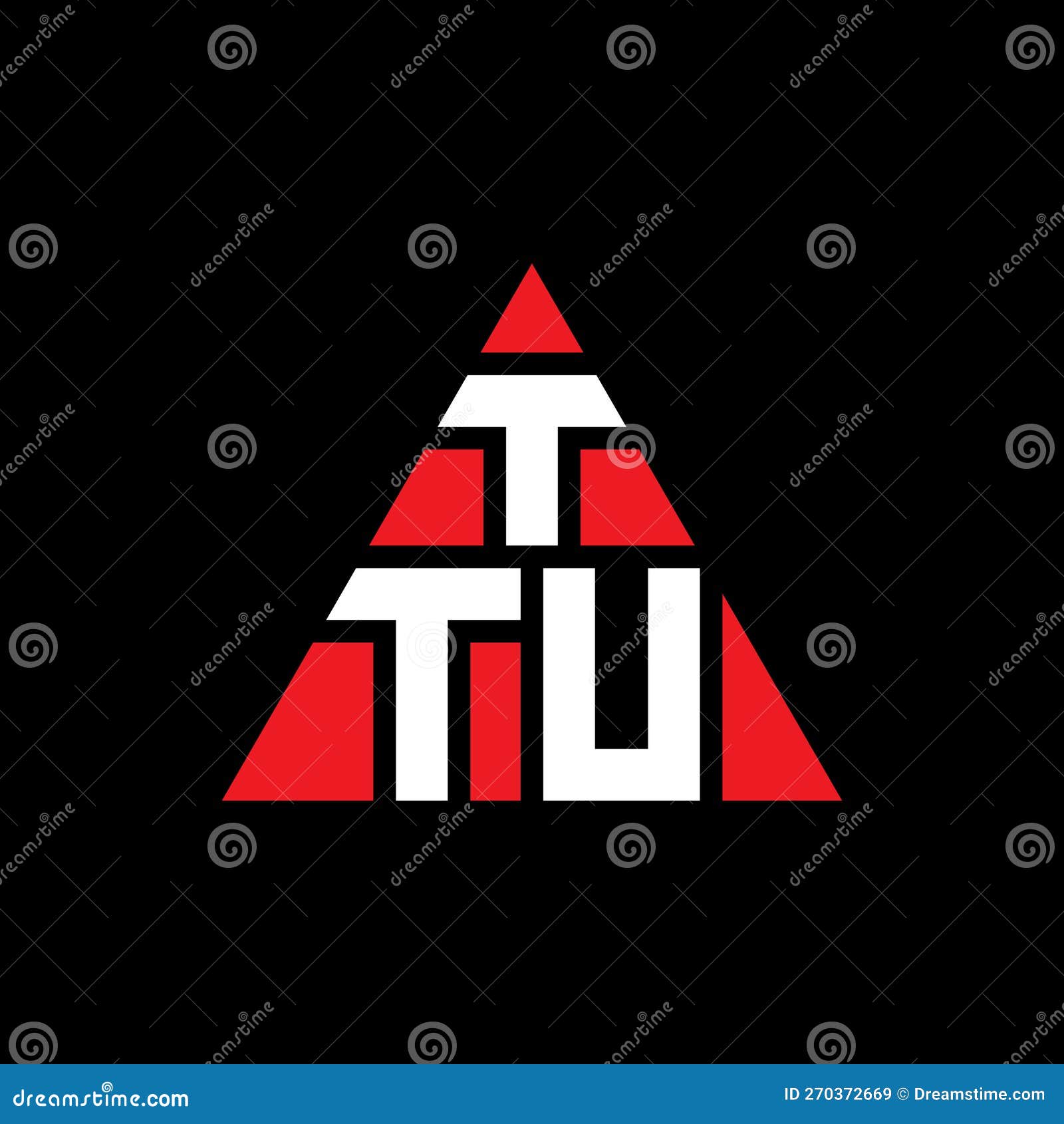 TTU Triangle Letter Logo Design with Triangle Shape. TTU Triangle Logo ...