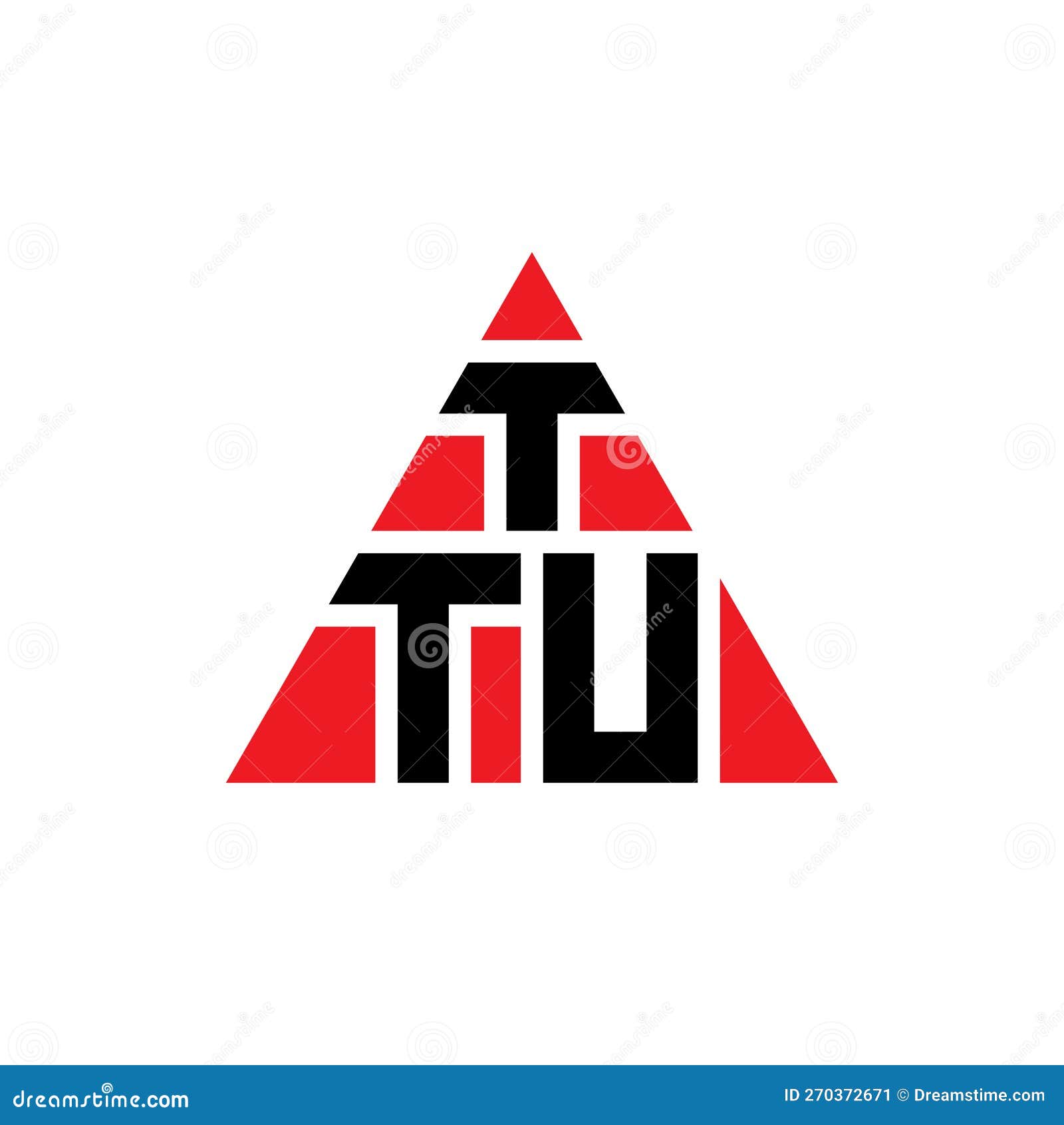 TTU Triangle Letter Logo Design with Triangle Shape. TTU Triangle Logo ...