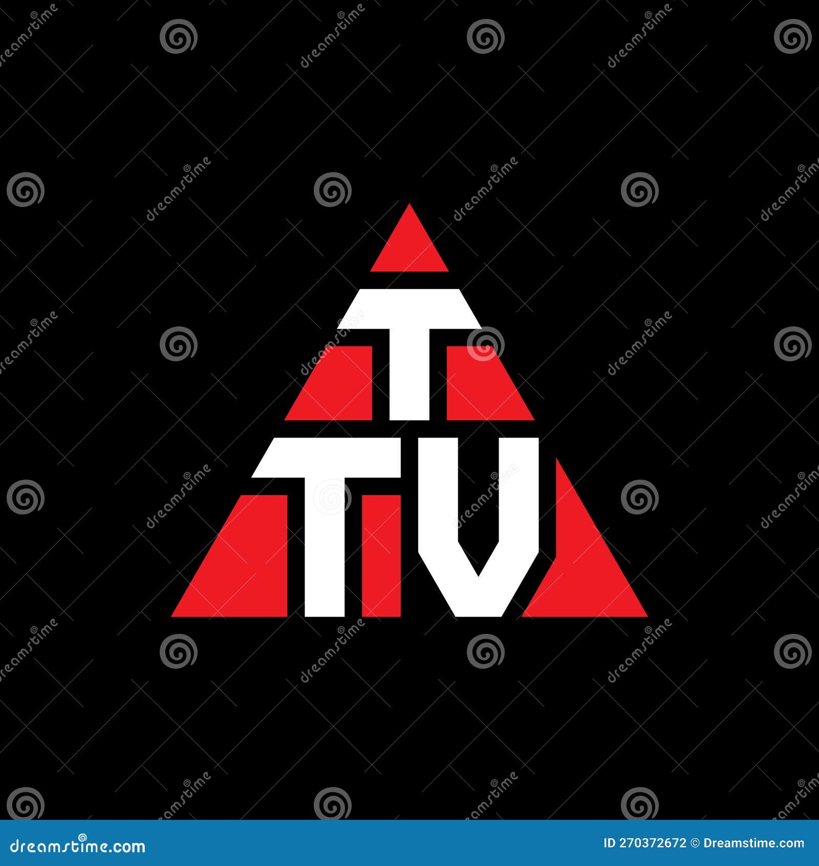 TTV Triangle Letter Logo Design with Triangle Shape. TTV Triangle Logo ...