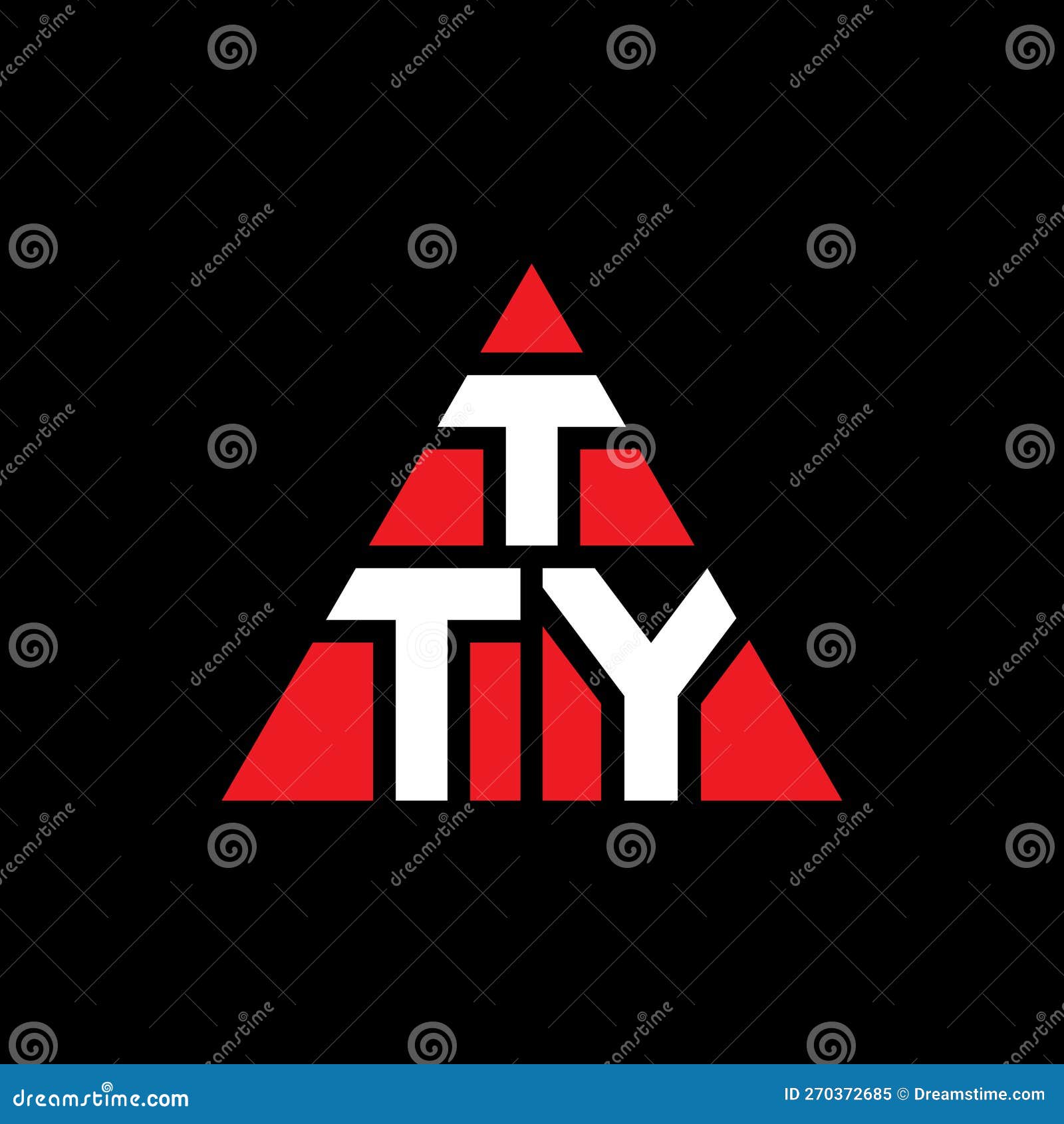 TTY Triangle Letter Logo Design with Triangle Shape. TTY Triangle Logo ...