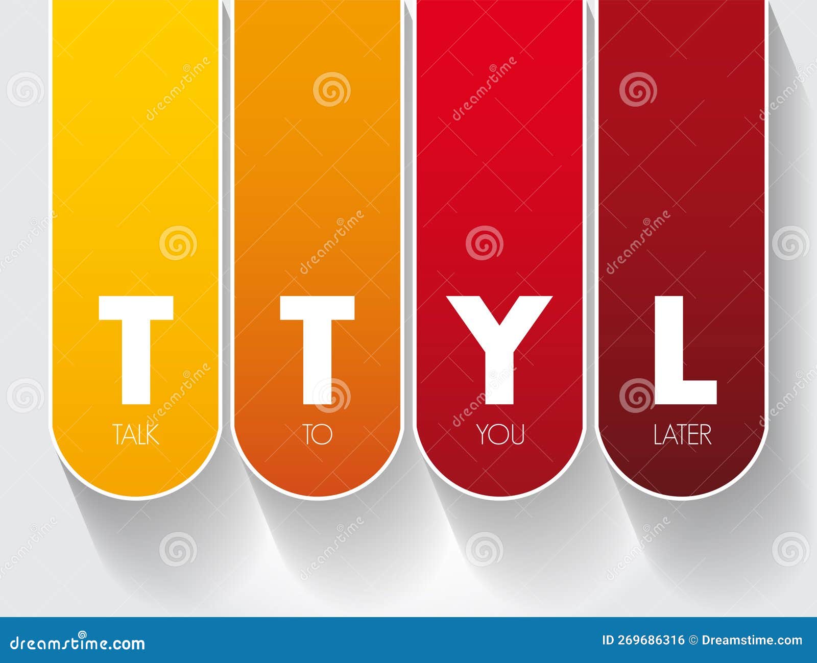 TTYL - Talk To You Later Acronym, Text Concept for Presentations and ...