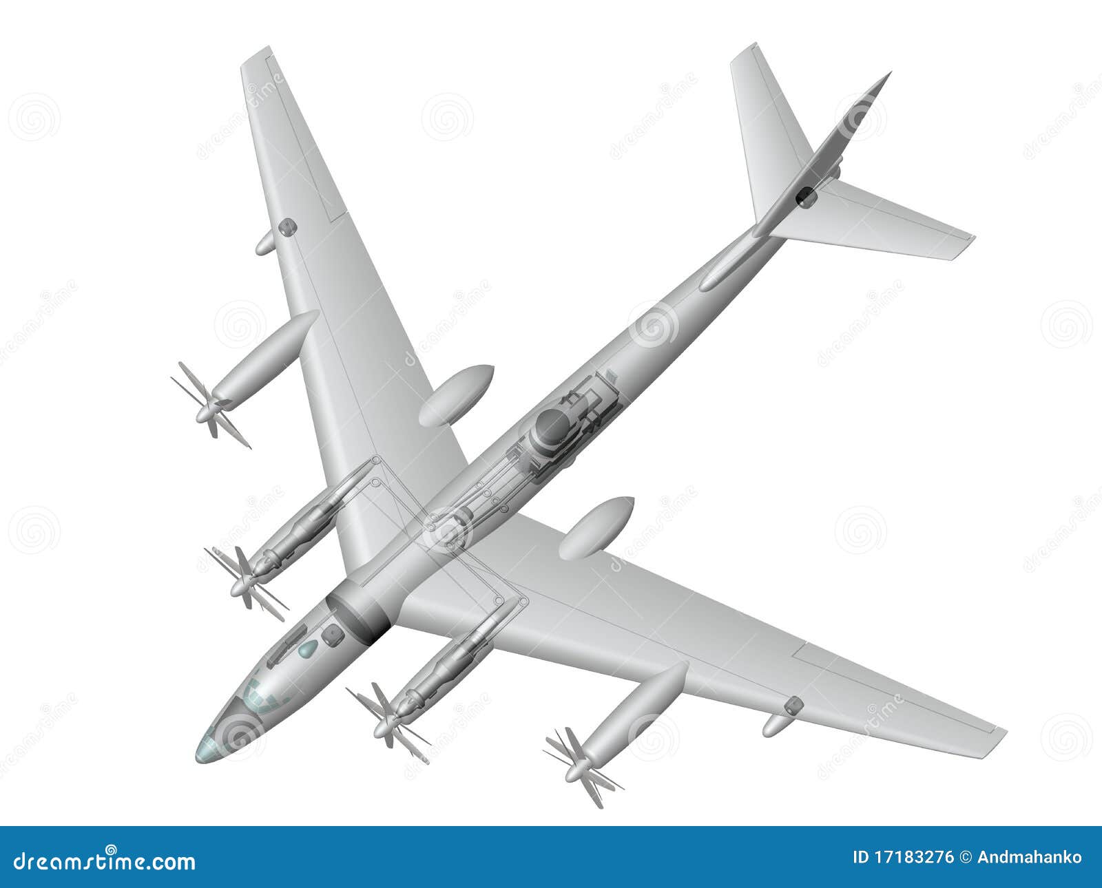 Tu-119. Nuclear Aircraft. Royalty Free Stock Image - Image: 17183276