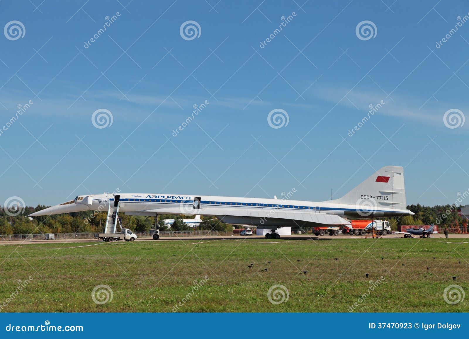Tu-144 editorial stock photo. Image of retro, international - 37470923