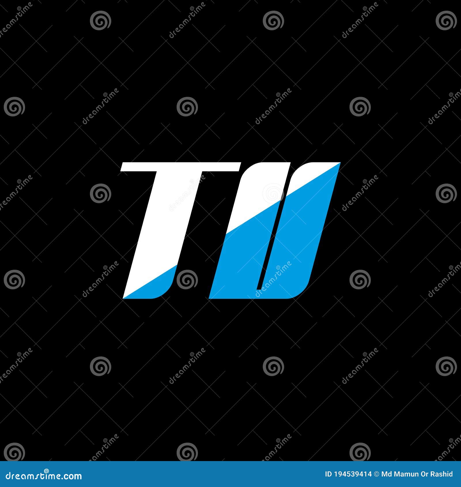 TU Letter Logo Design on Black Background. TU Creative Initials Letter ...