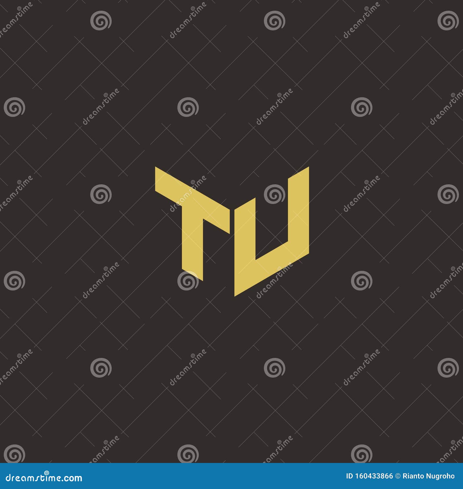 TU Logo Letter Initial Logo Designs Template with Gold and Black ...