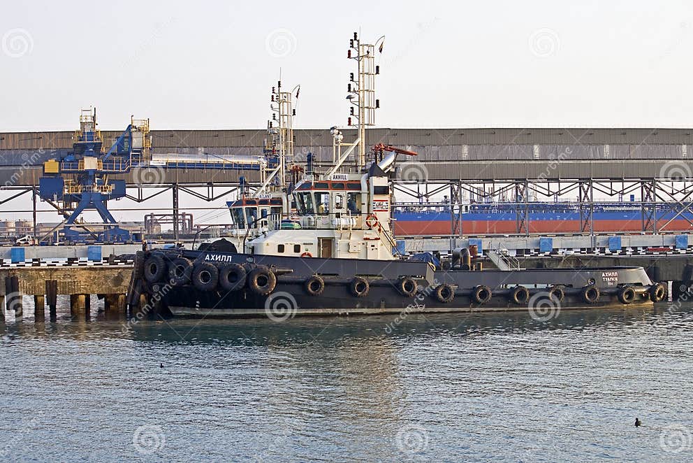 Tuapse sea port editorial photography. Image of russia - 24413372