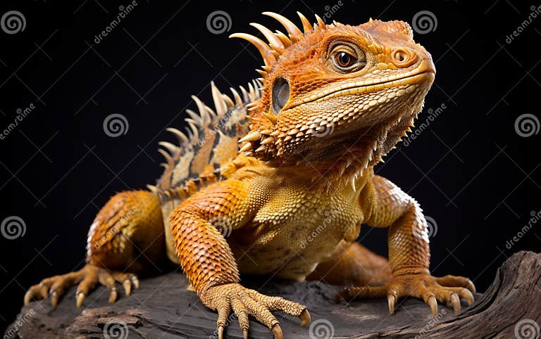 Tuatara Isolated on a Transparent Background. Stock Illustration ...