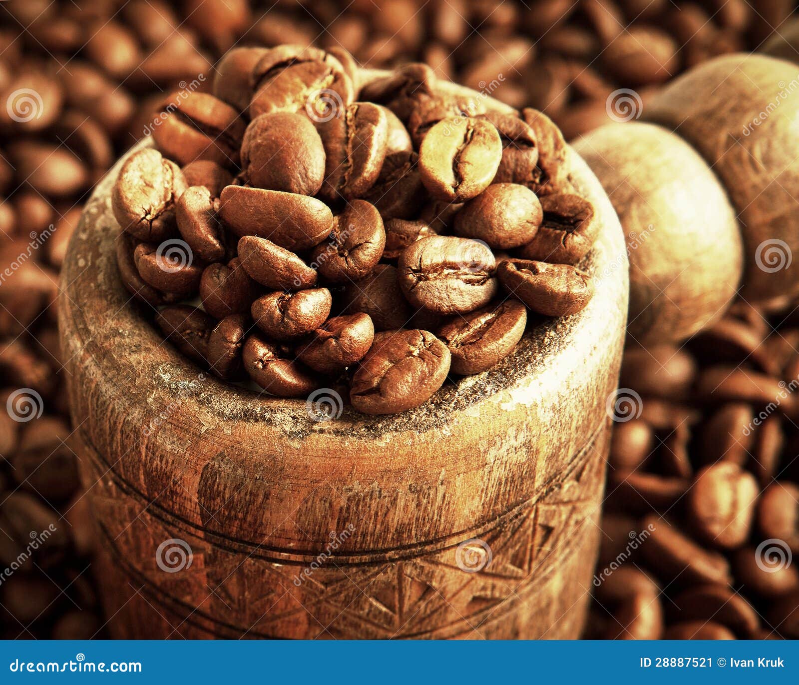 Tub with coffee beans stock image. Image of beverage - 28887521