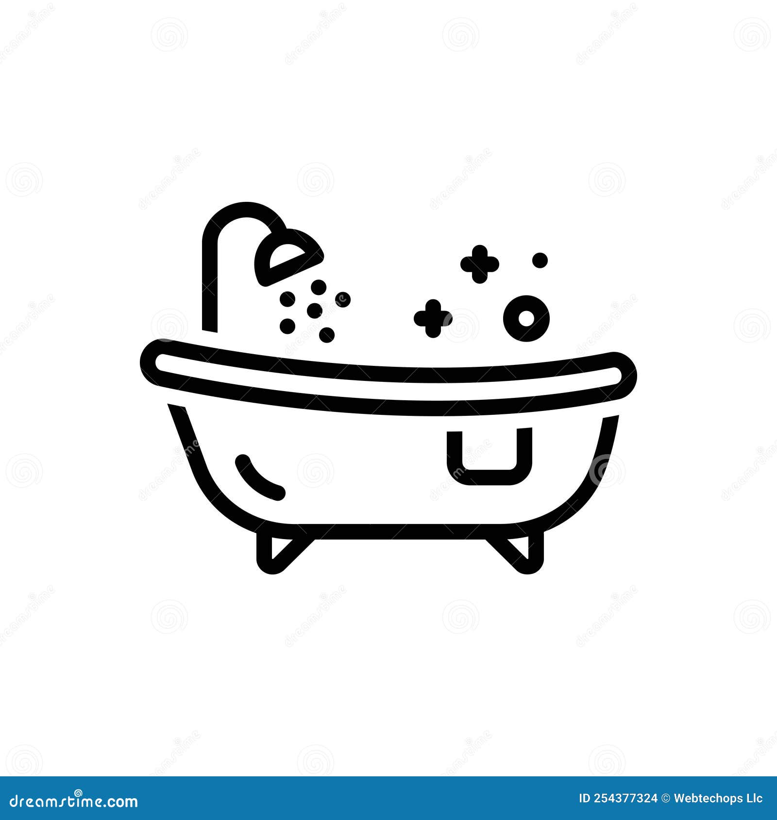 Mix Icon For Tub, Baths And Bathtub Vector Illustration | CartoonDealer ...